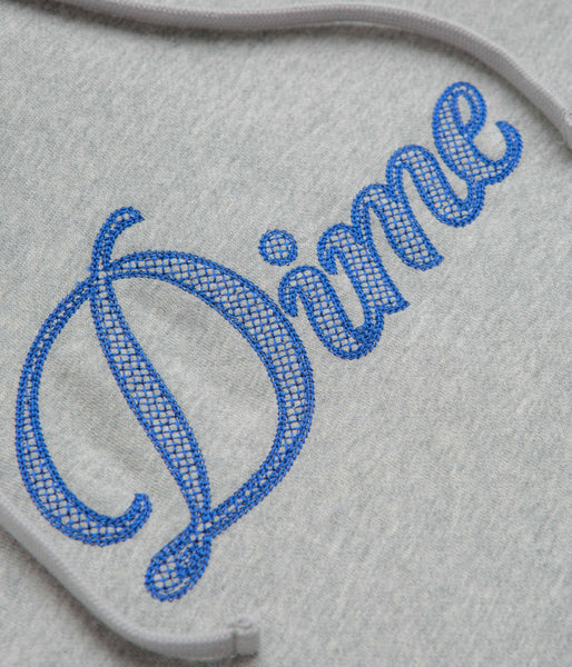 Dime Cursive Logo Hoodie - Heather Grey | Flatspot