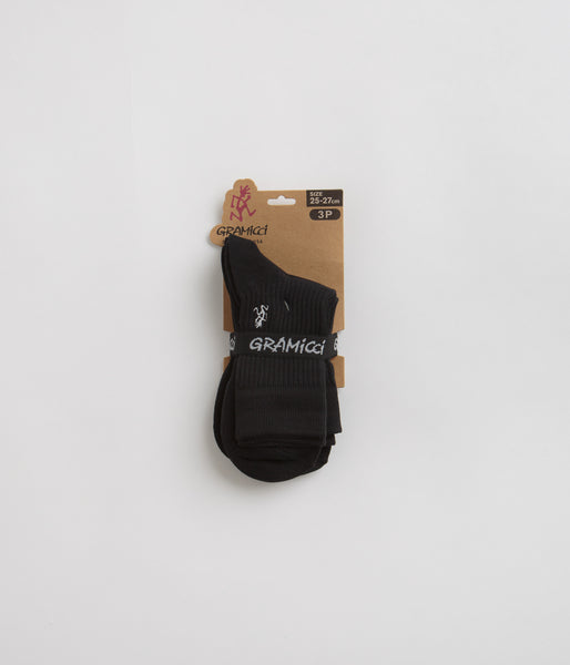 Gramicci Basic Crew Socks - Black / Multi | Flatspot