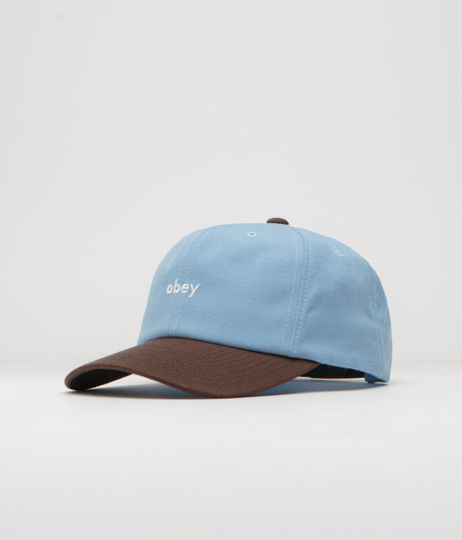 Obey 2 Tone Lowercase Cap - Light Sky Multi | Flatspot