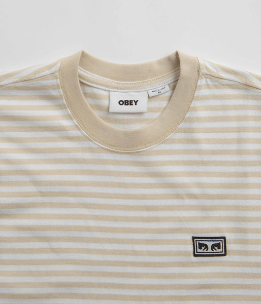 Obey Established Works Eyes Stripe T-Shirt - Clay Multi | Flatspot