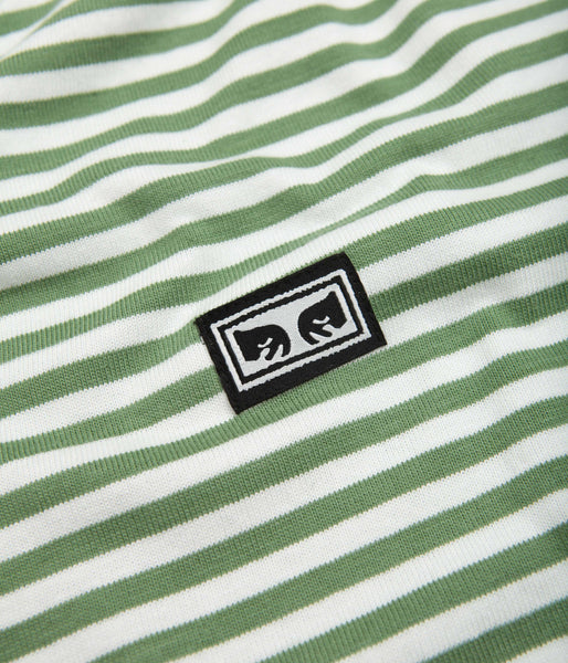 Obey Established Works Eyes Stripe T-Shirt - Jade | Flatspot