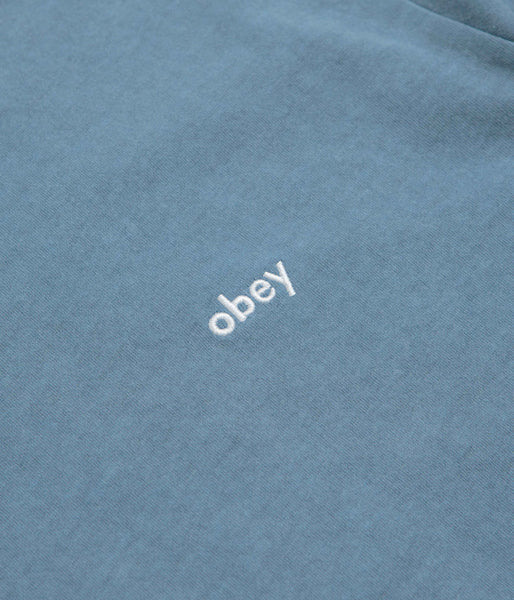 Obey Lowercase Pigment T-Shirt - Pigment Coronet Blue | Flatspot