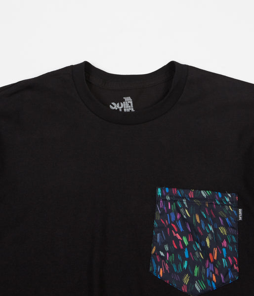 The Quiet Life Scribble Pocket T-Shirt - Black | Flatspot