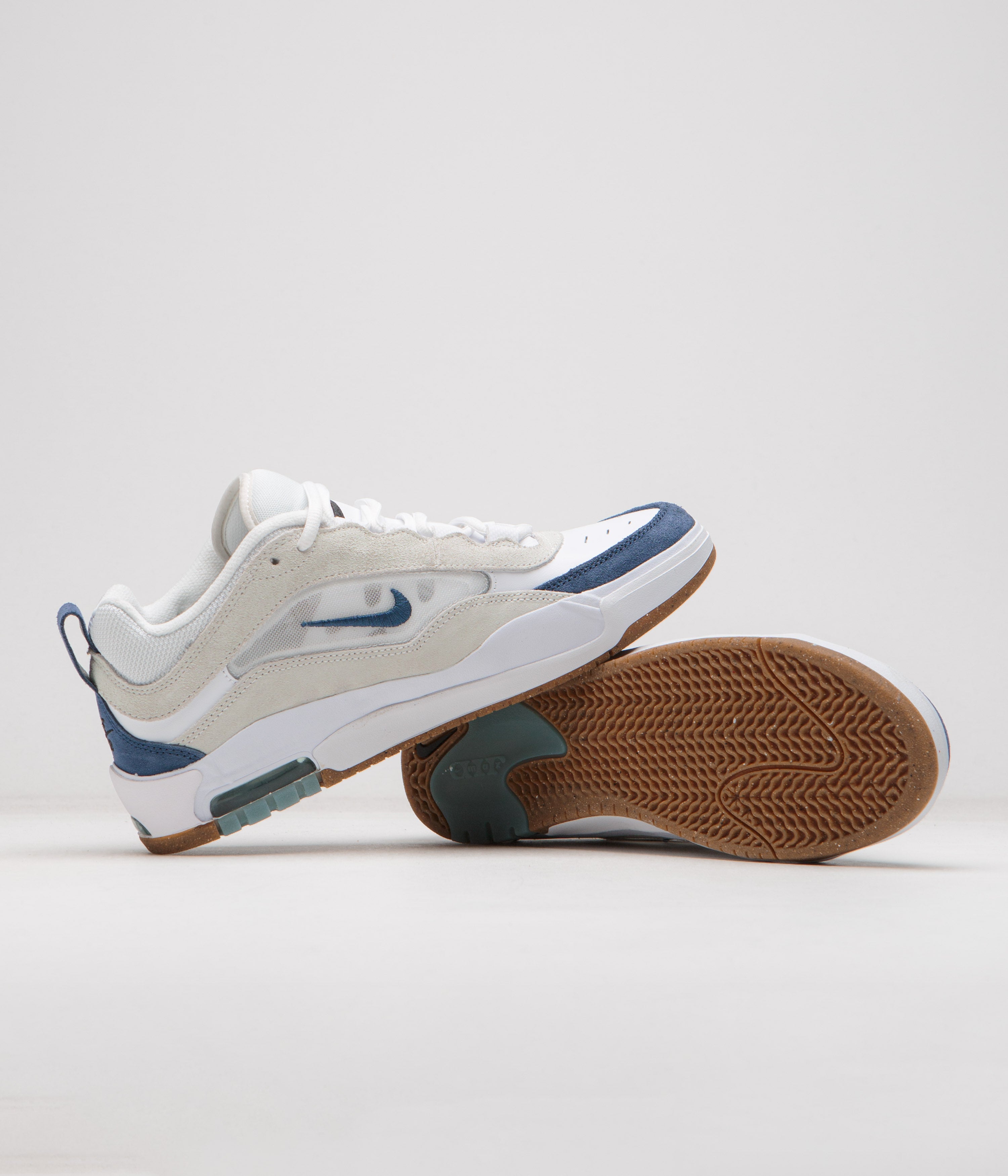 Nike SB Air Max Ishod Shoes - White / Navy - Summit White - Black ...