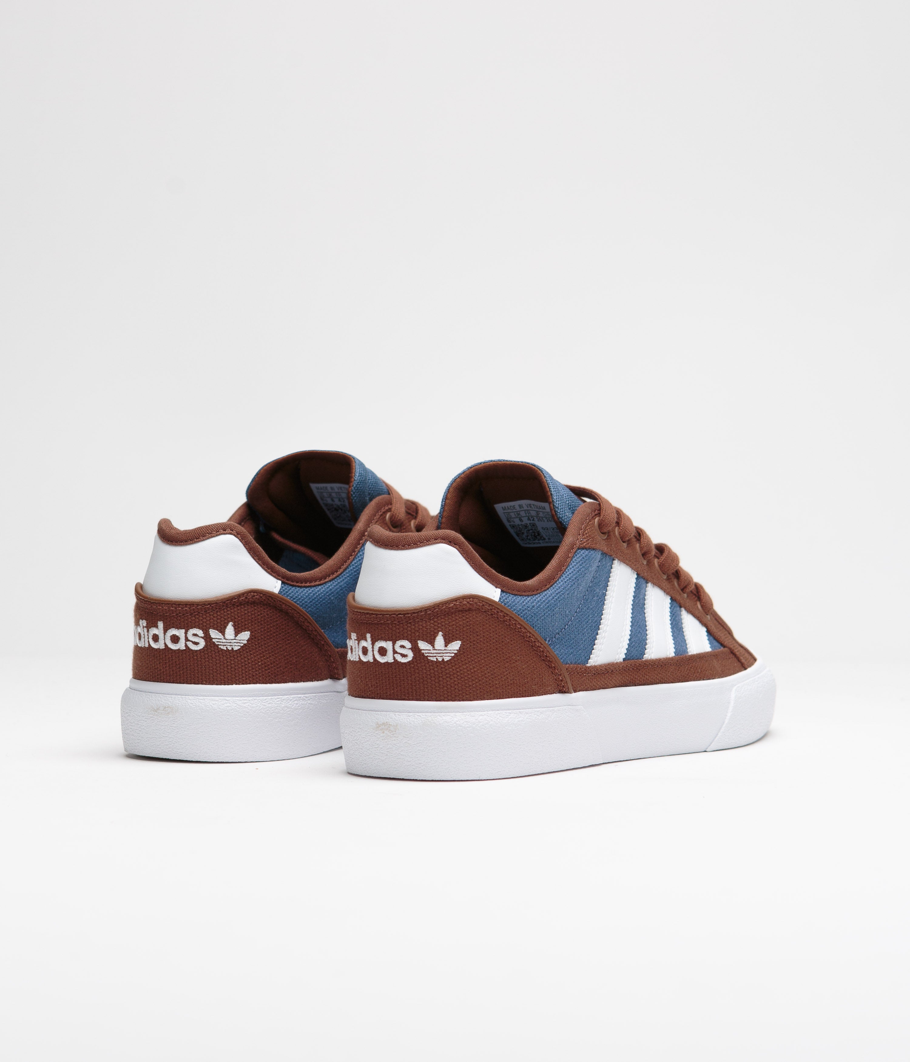Adidas Court TNS Premiere Shoes - Brown / FTWR White / Crew Blue | Flatspot