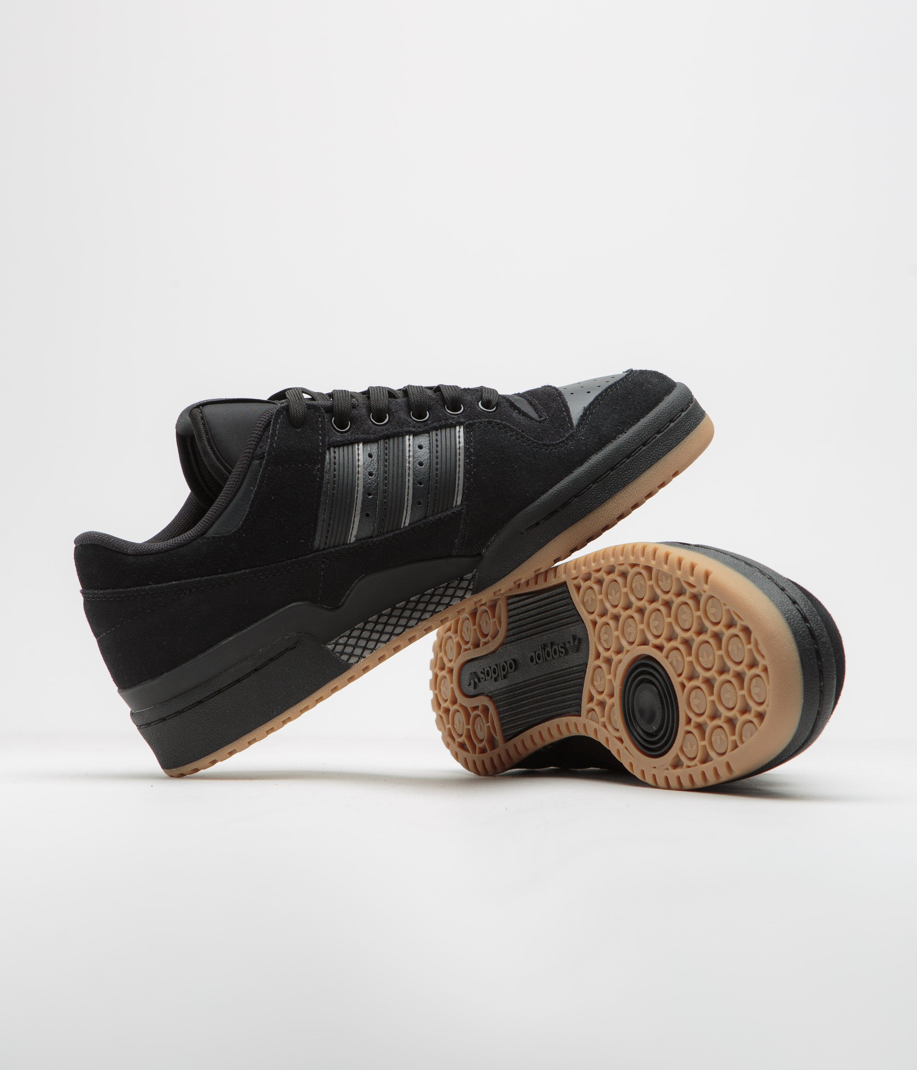 Adidas Forum 84 Low ADV Shoes - Core Black / Carbon / Grey Three | Flatspot