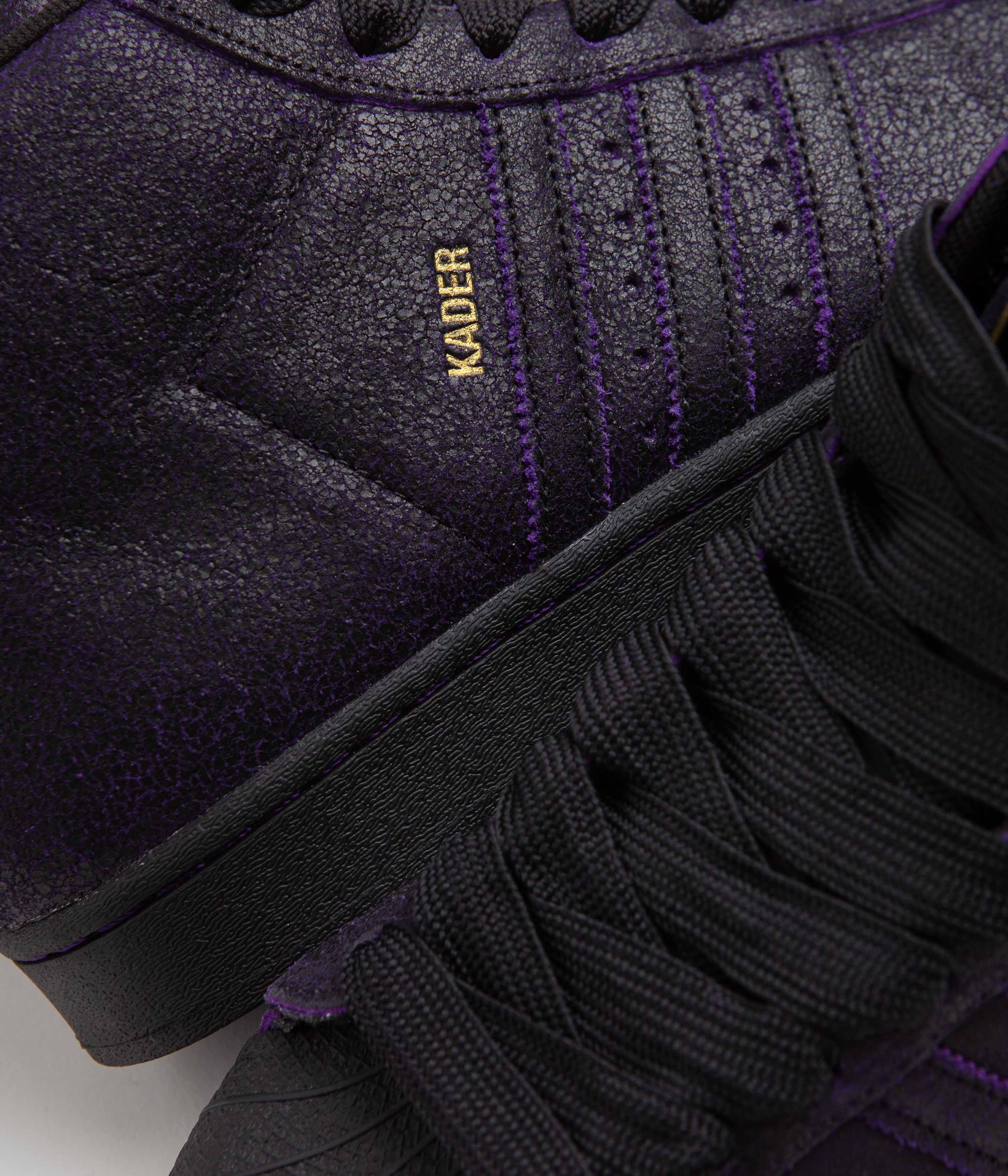 Adidas Kader Pro Model ADV Shoes - Core Black / Core Black / Dark Purp ...