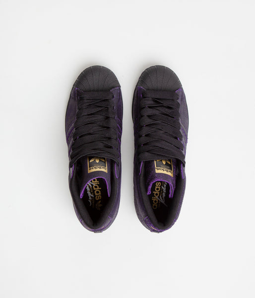 Adidas Kader Pro Model ADV Shoes - Core Black / Core Black / Dark Purp ...