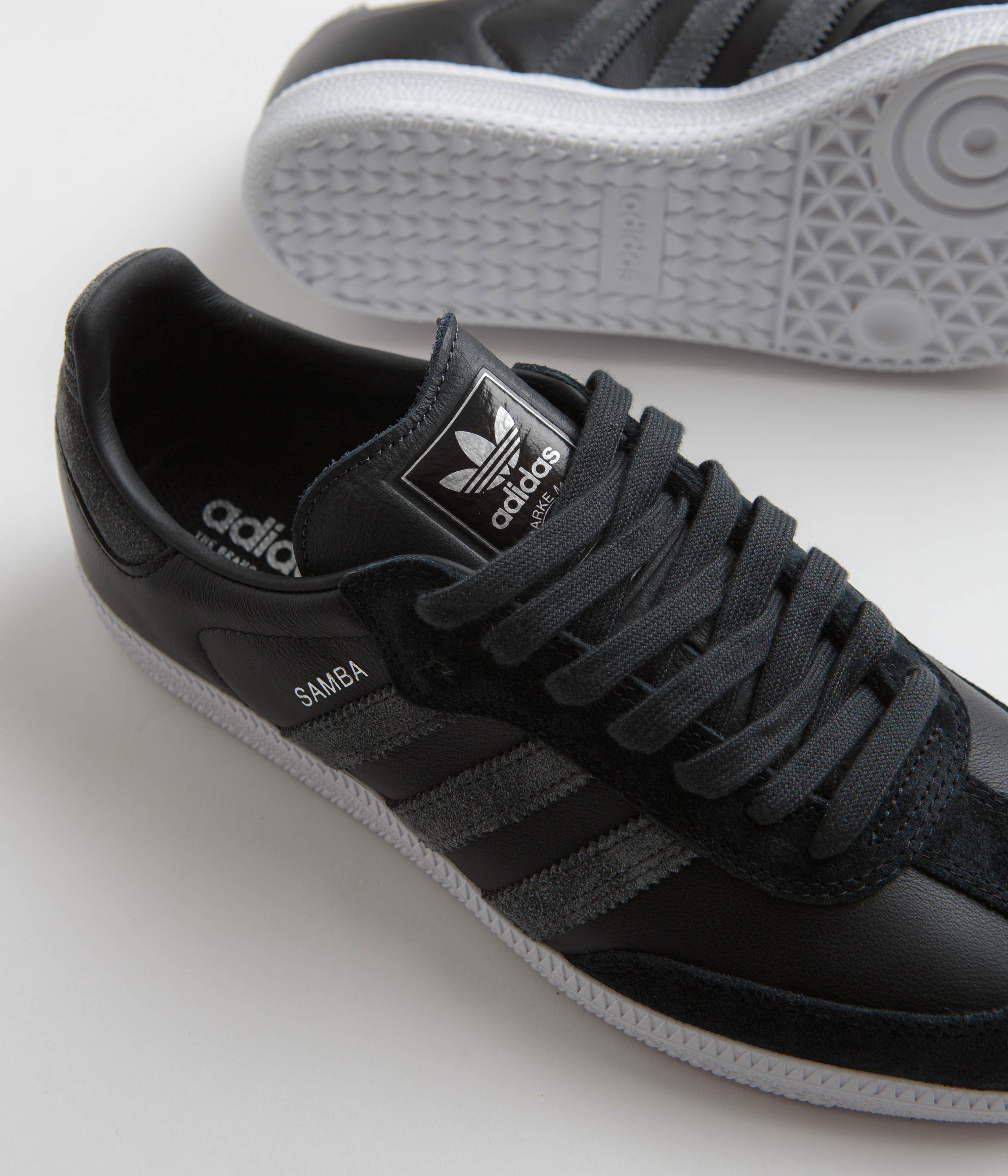 Adidas Samba ADV Shoes - Core Black / Carbon / Silver Metallic | Flatspot