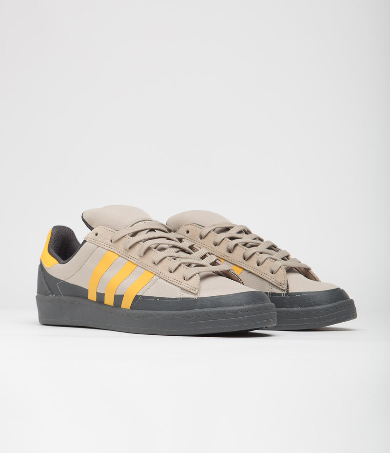 Adidas x Pop Trading Company Campus ADV Shoes - Grey Six / Active Gold ...