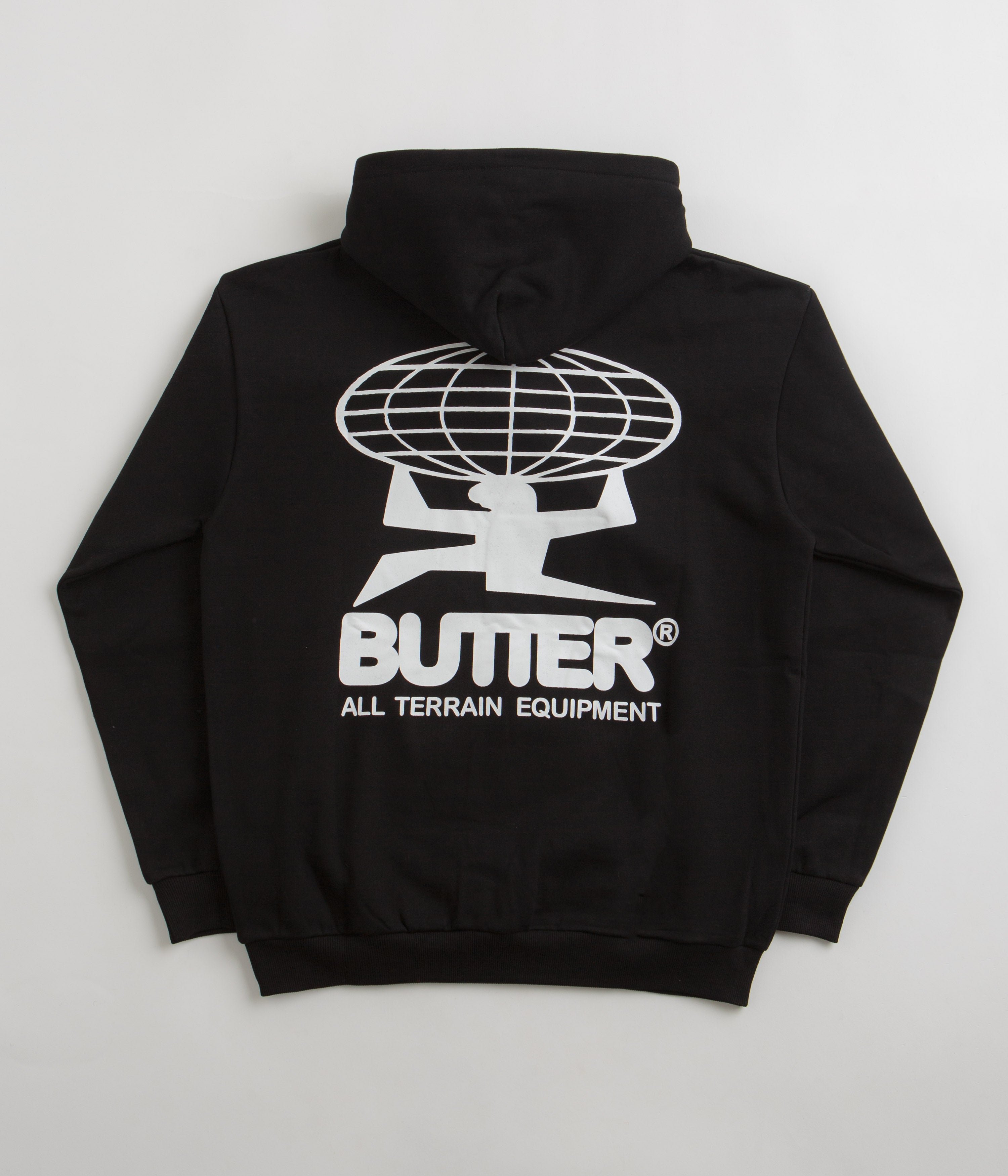 Butter Goods All Terrain Hoodie - Black / White | Flatspot