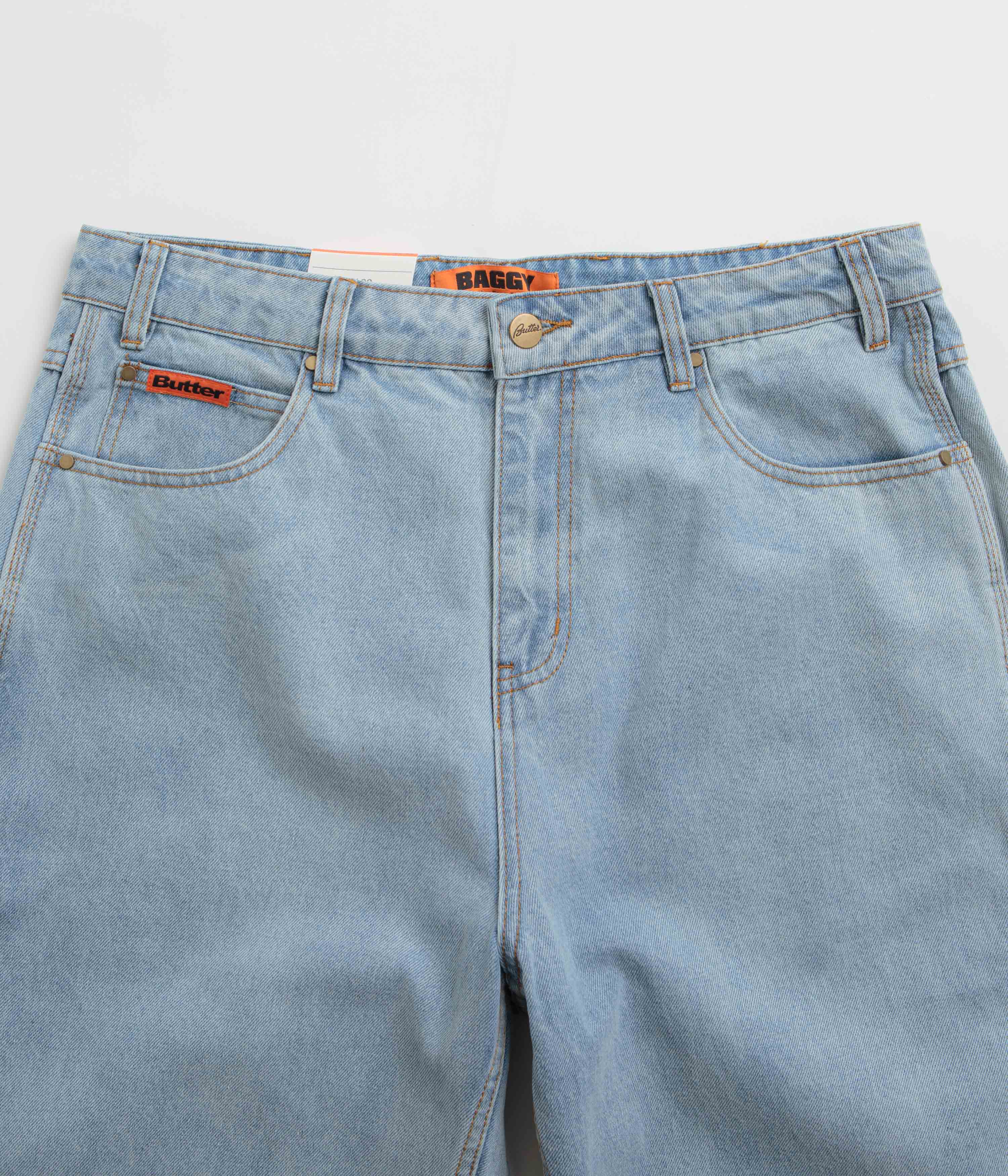 Butter Goods Baggy Denim Jeans - Light Blue | Flatspot