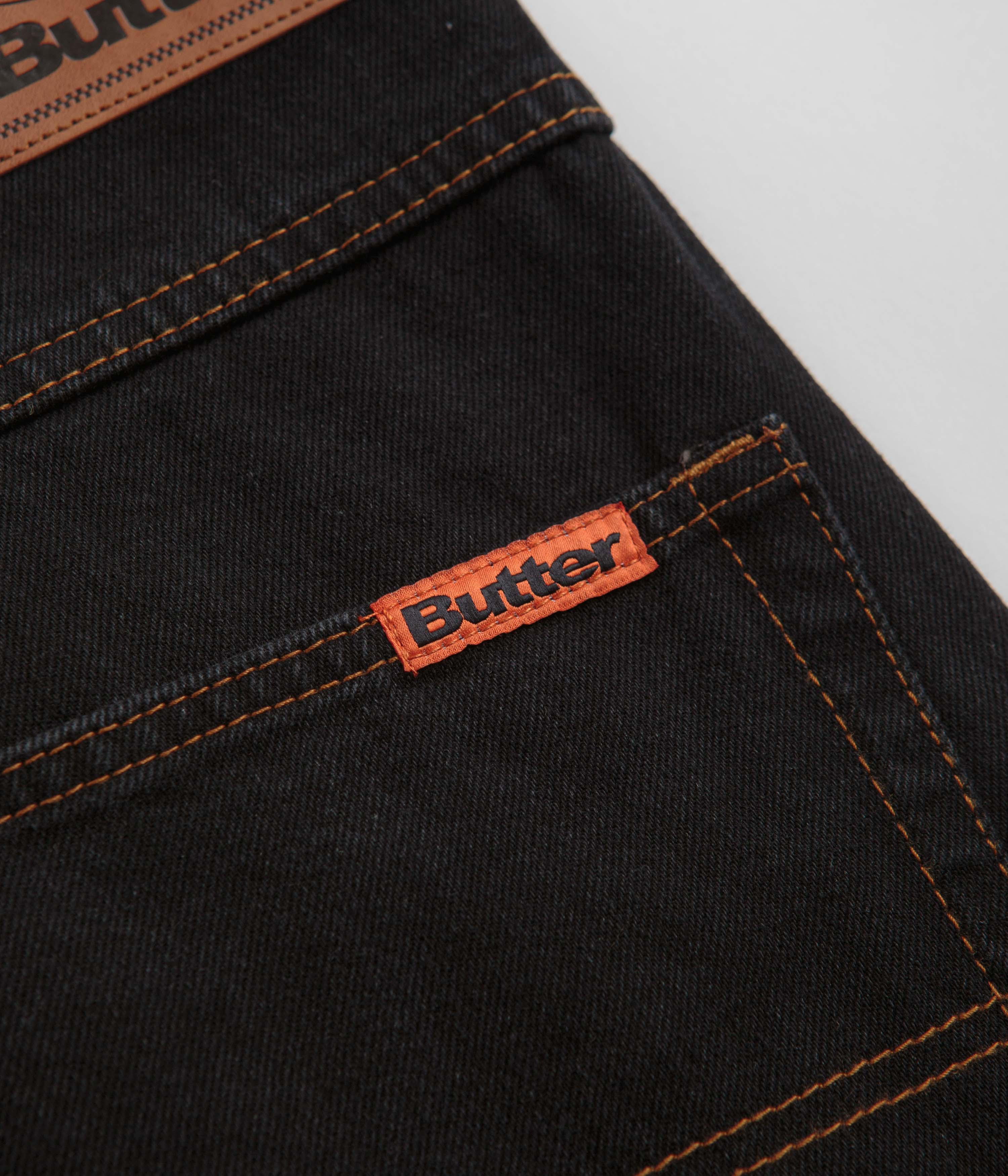 Butter Goods Baggy Denim Shorts - Washed Black | Flatspot