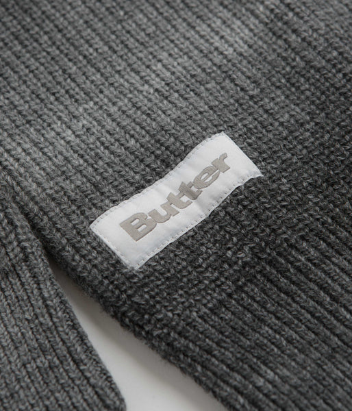 Butter Goods Beams Knit Sweatshirt - Charcoal | flatspot