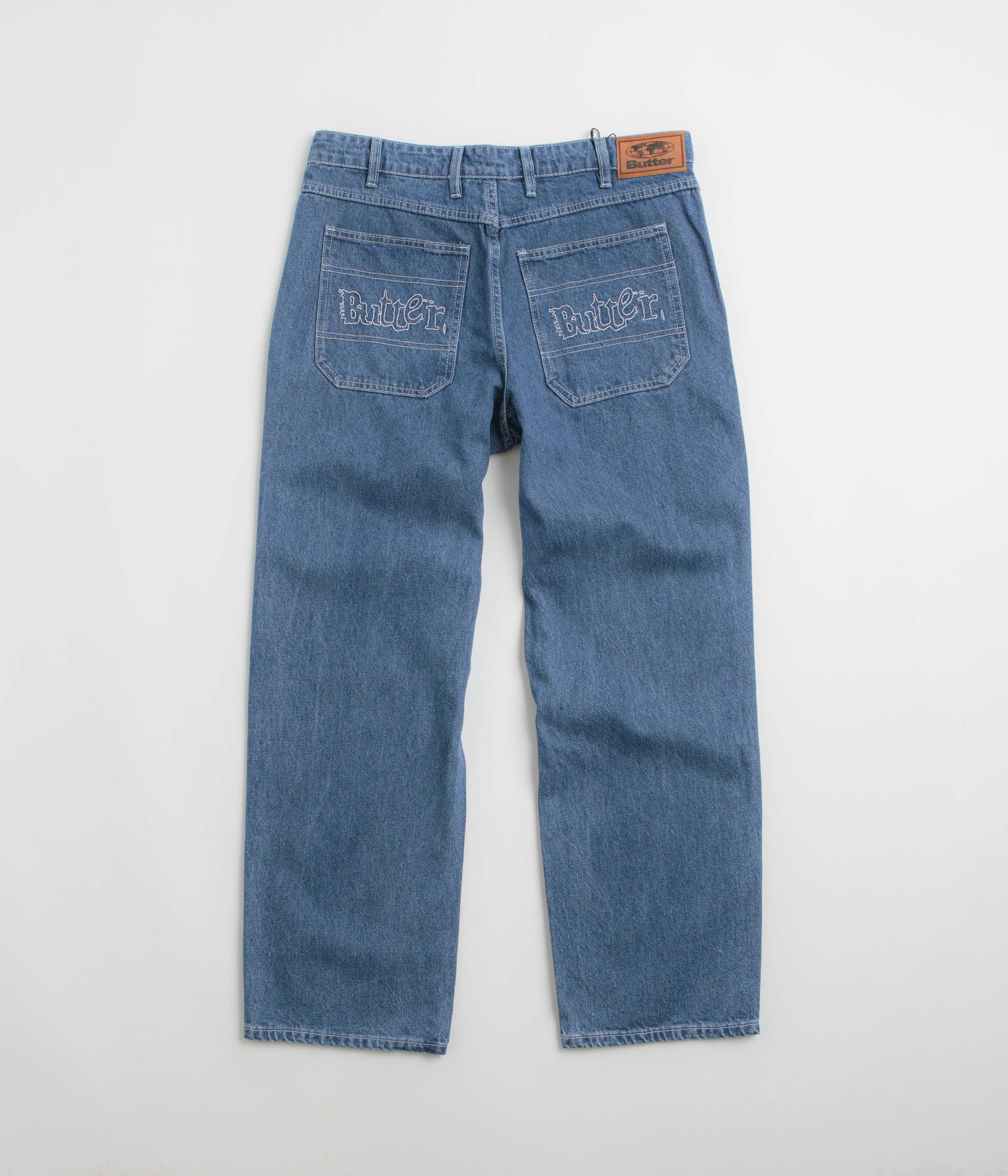 Butter Goods Breakdown Relaxed Jeans - Solid Blue | Flatspot