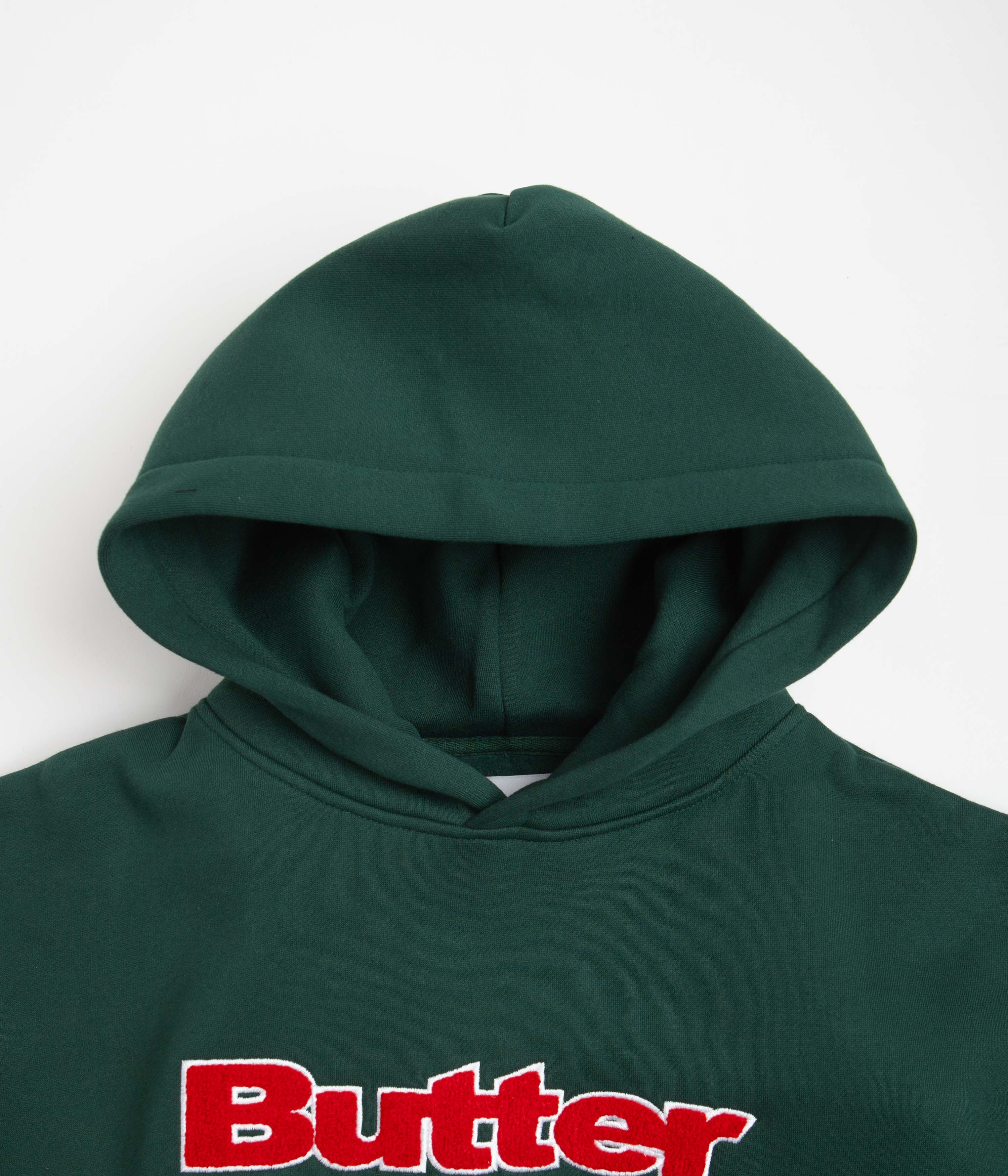 Butter Goods Chenille Logo Hoodie - Forest | Flatspot