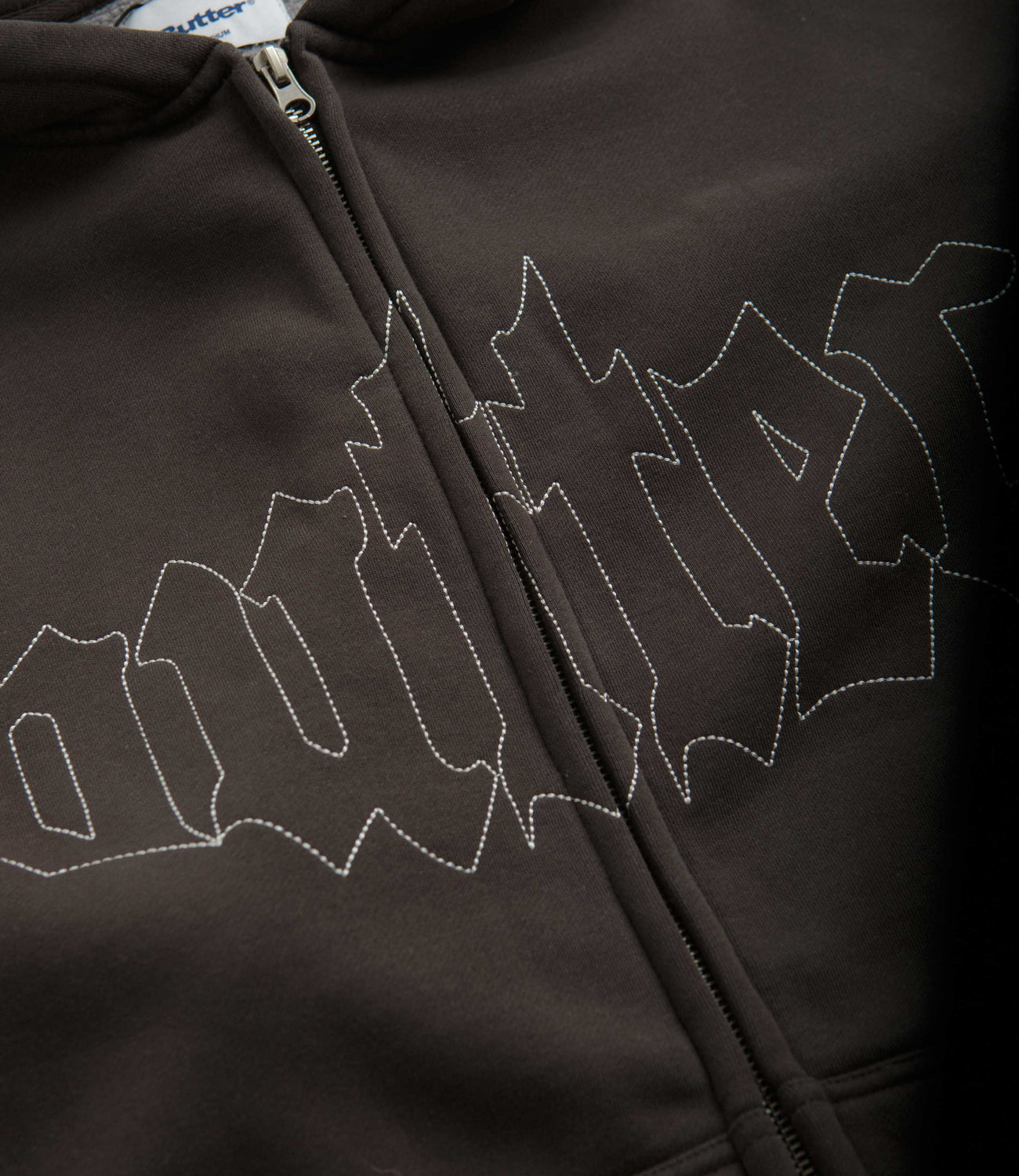 Butter Goods Cropped Zip-Thru Hoodie - Washed Black | Flatspot