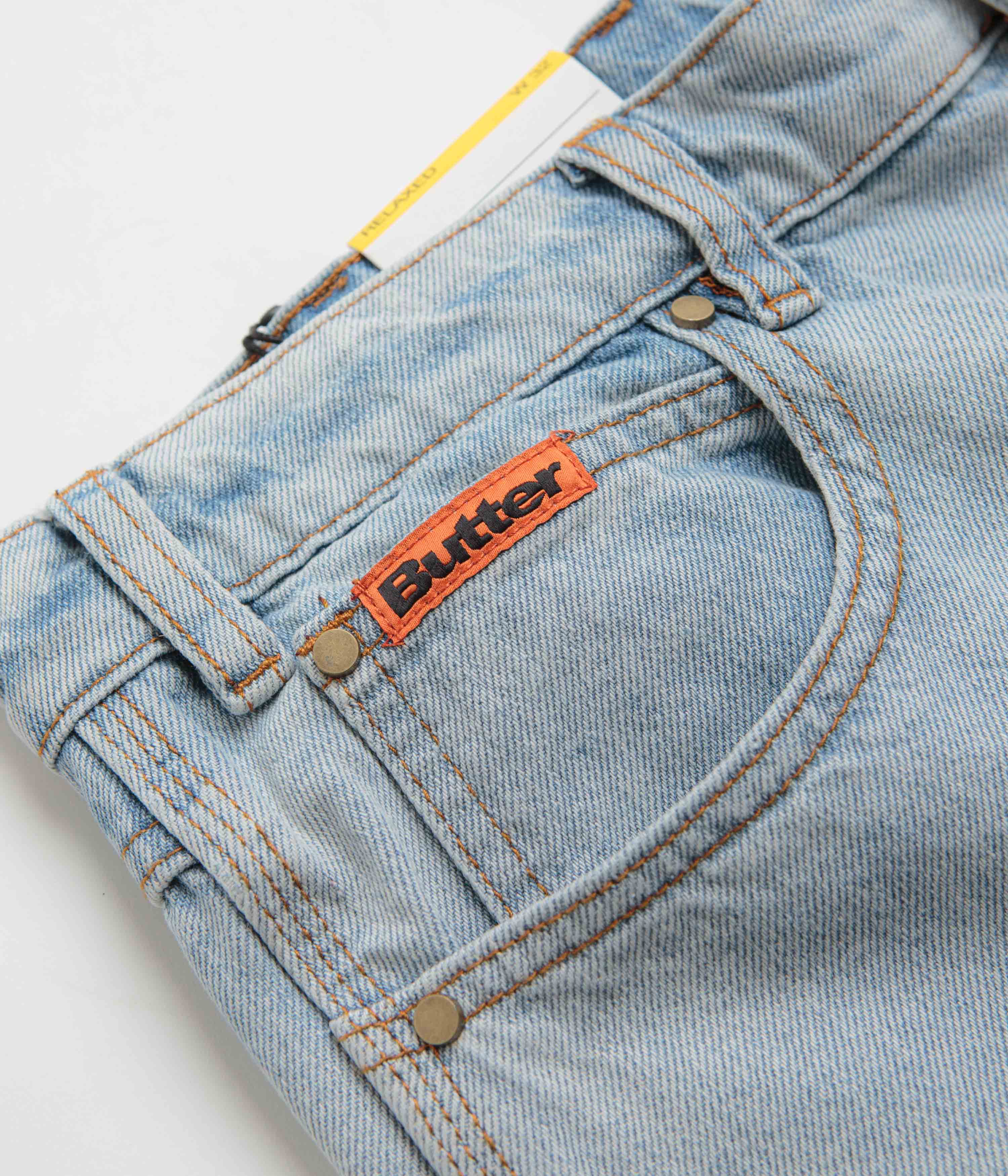Butter Goods Relaxed Jeans - Light Blue / Orange | Flatspot