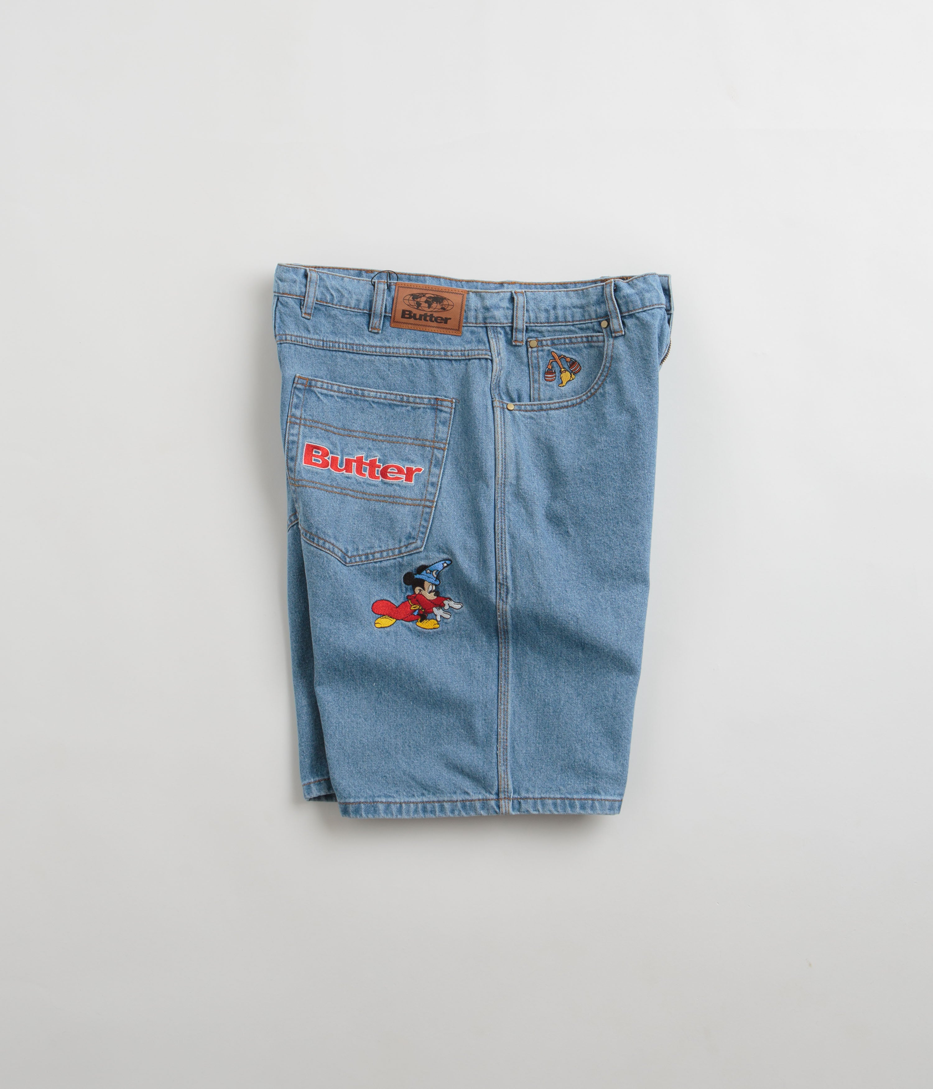 Butter Goods Sorcerer Baggy Denim Shorts - Washed Indigo | Flatspot