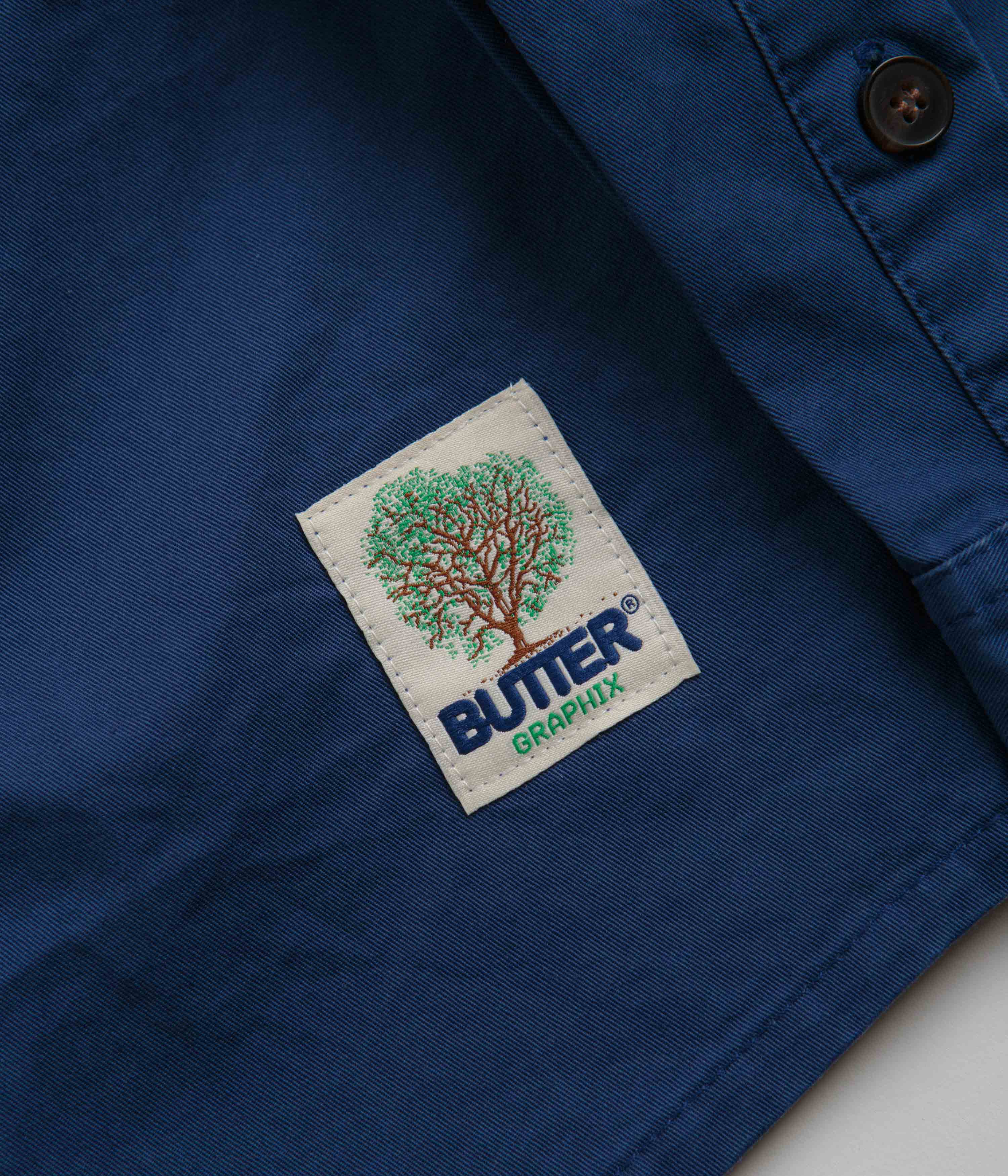 Butter Goods Washed Pocket Shirt - Work Blue | Flatspot