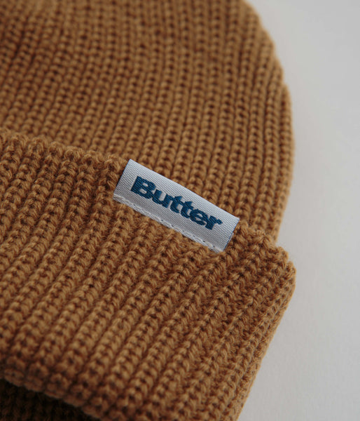 Butter Goods Wharfie Beanie - Oak / White | flatspot