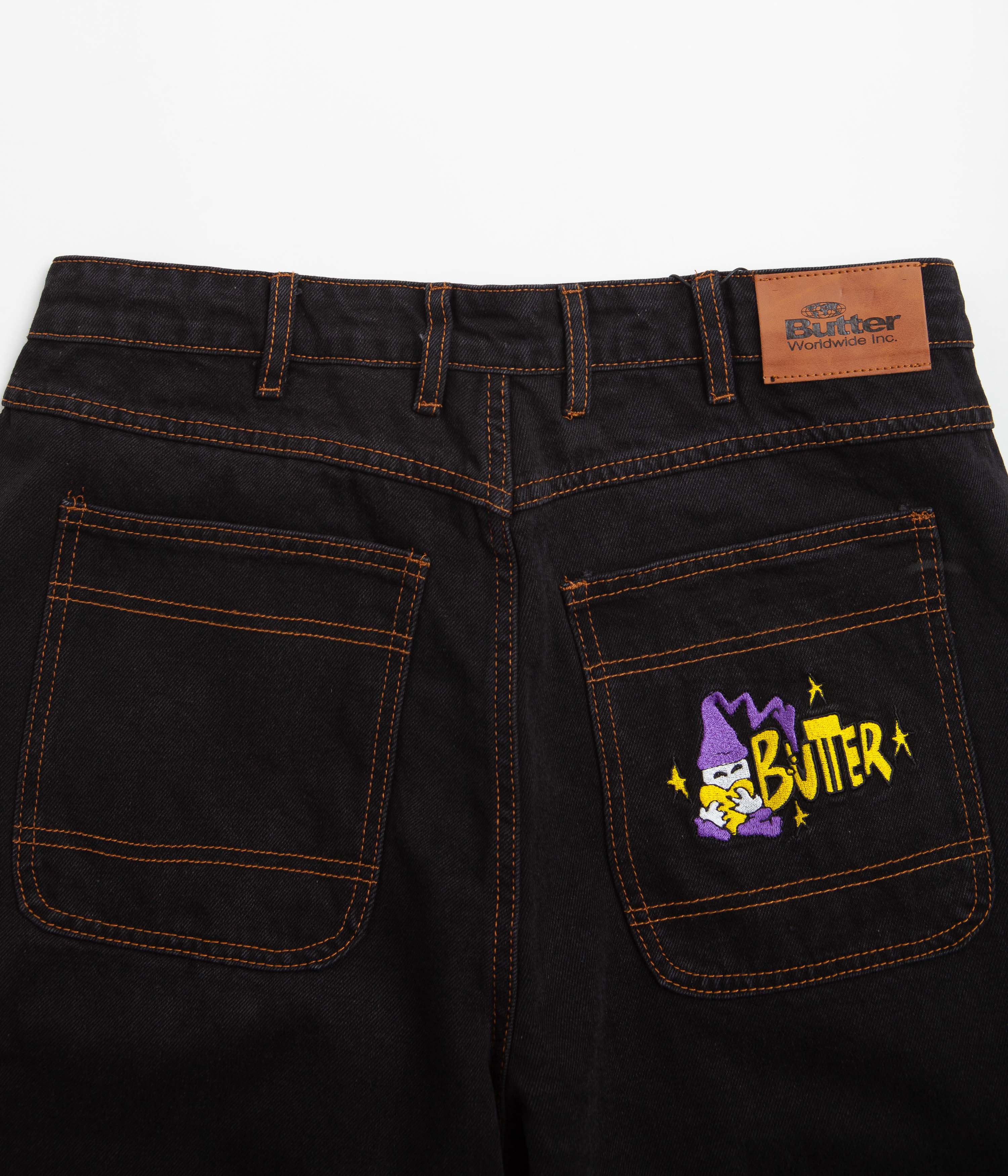 Butter Goods Wizard Jeans - Washed Black | Flatspot