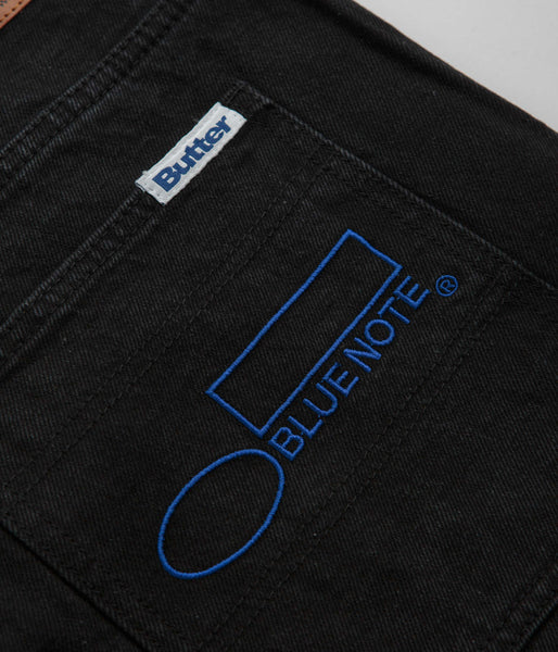 Butter Goods x Blue Note Pleated Jeans - Washed Black | flatspot