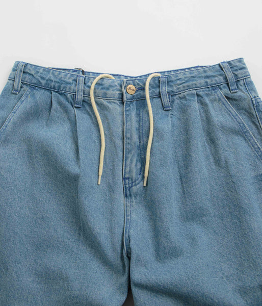Butter Goods x Blue Note Pleated Jeans - Washed Indigo | Flatspot