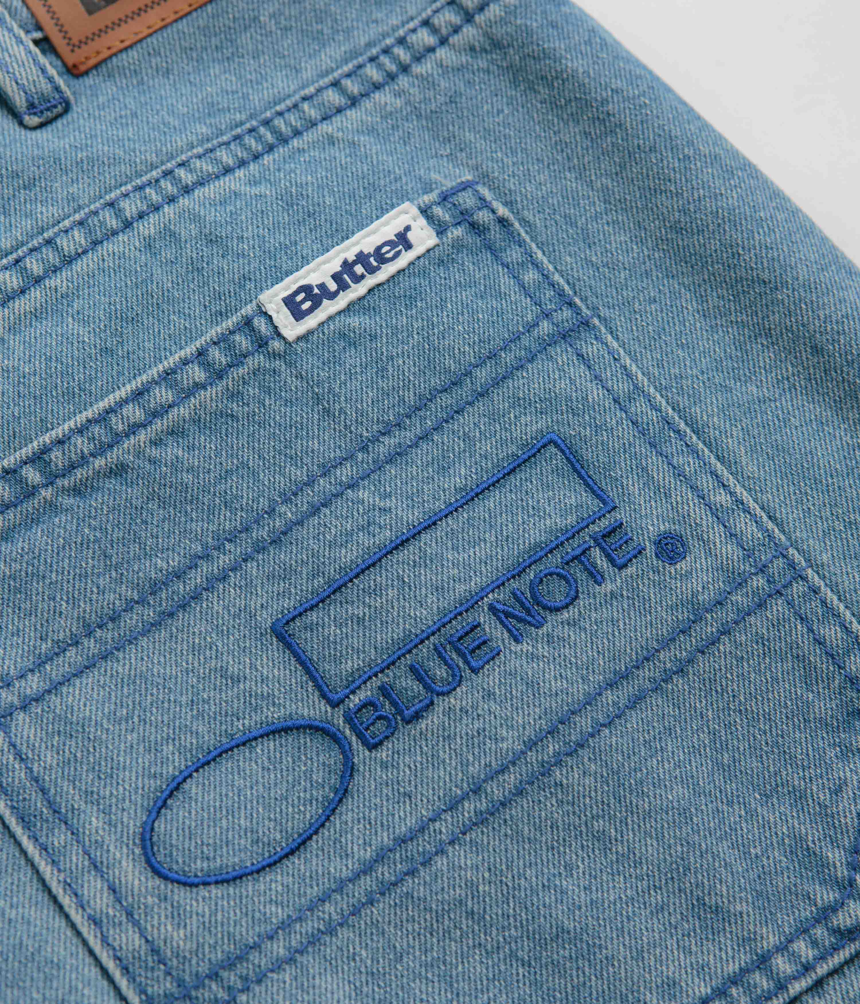 Butter Goods x Blue Note Pleated Jeans - Washed Indigo | Flatspot