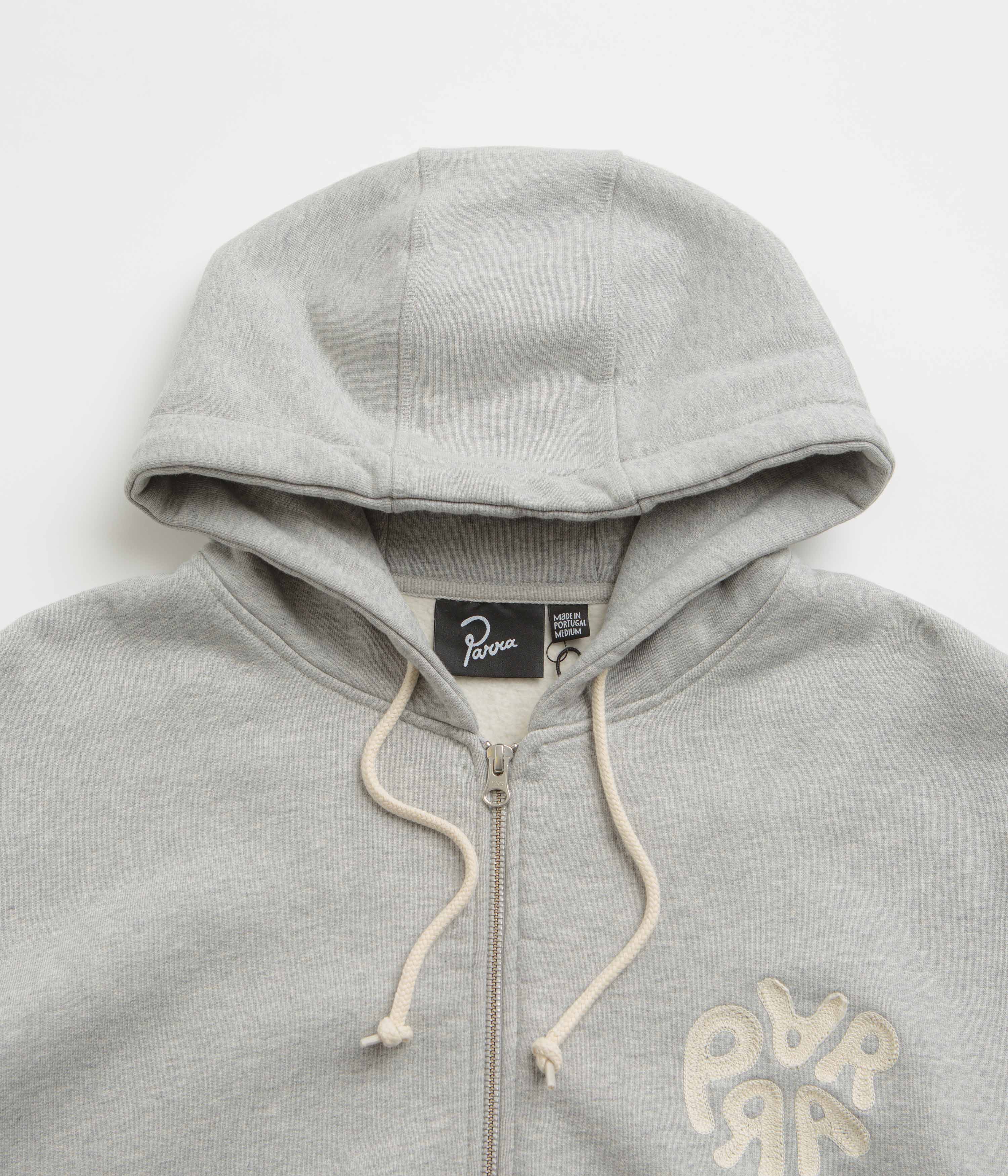 by Parra 1976 Logo Zip Hoodie - Heather Grey | Flatspot