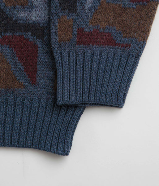 by Parra Repeat FTP Booster Knitted Sweatshirt - Blue | flatspot