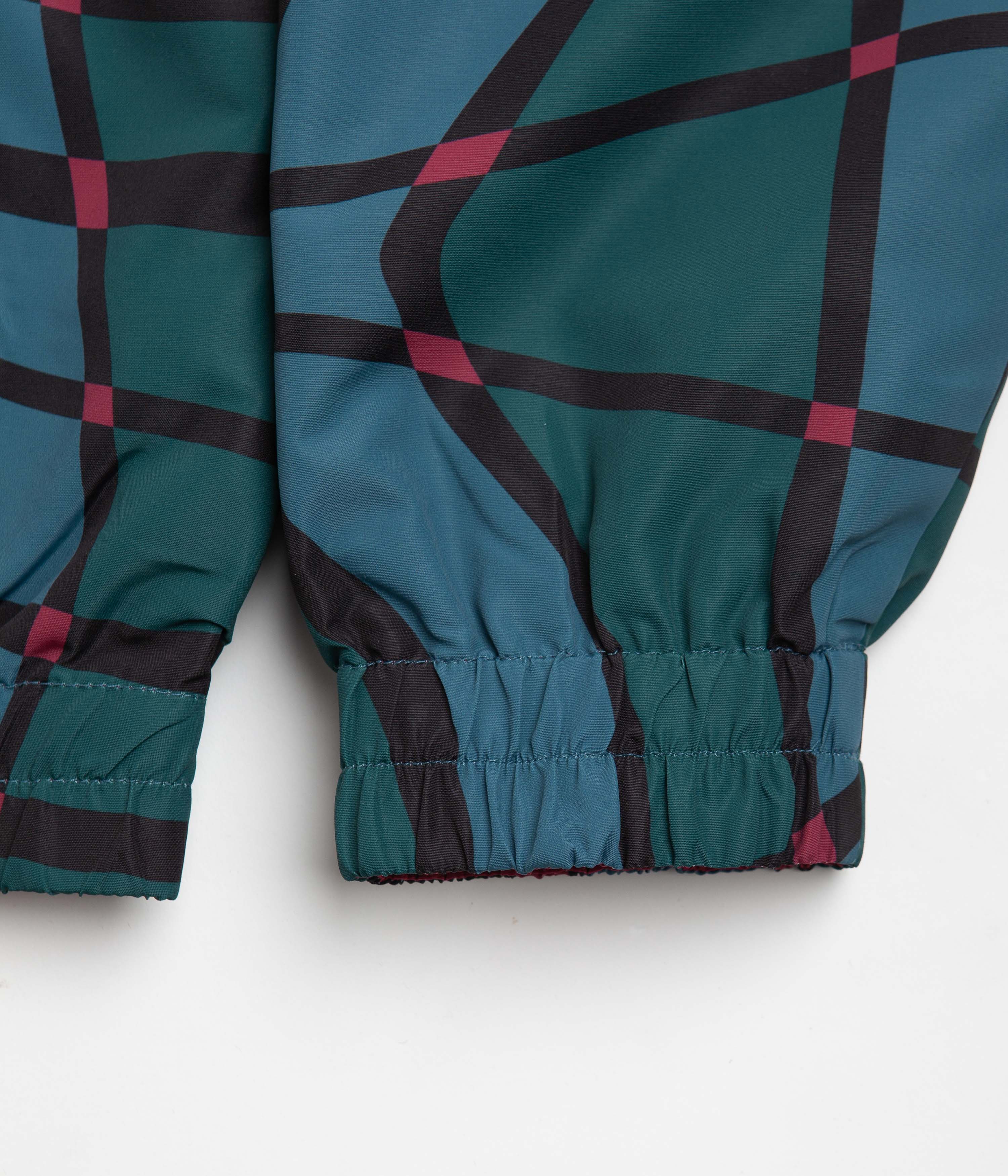 by Parra Squared Waves Pattern Track Jacket - Multi Check | Flatspot