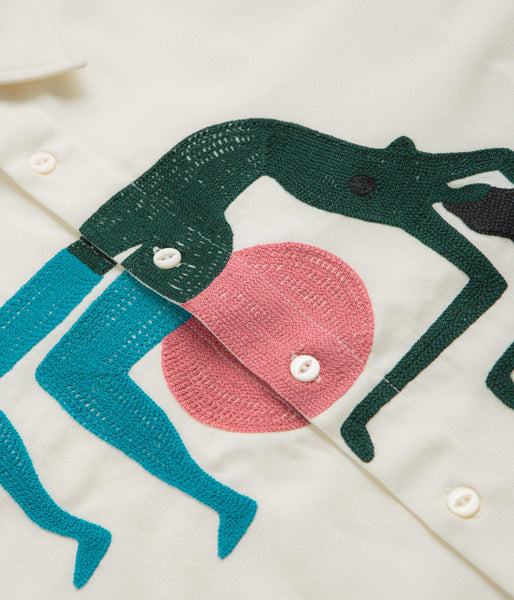 by Parra Yoga Balled Short Sleeve Shirt - Off White | Flatspot