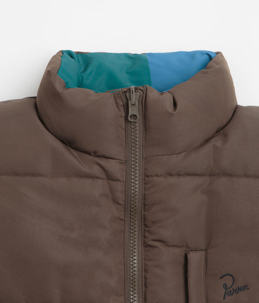by Parra Protect The Sun Reversible Puffer Jacket - Brown | flatspot