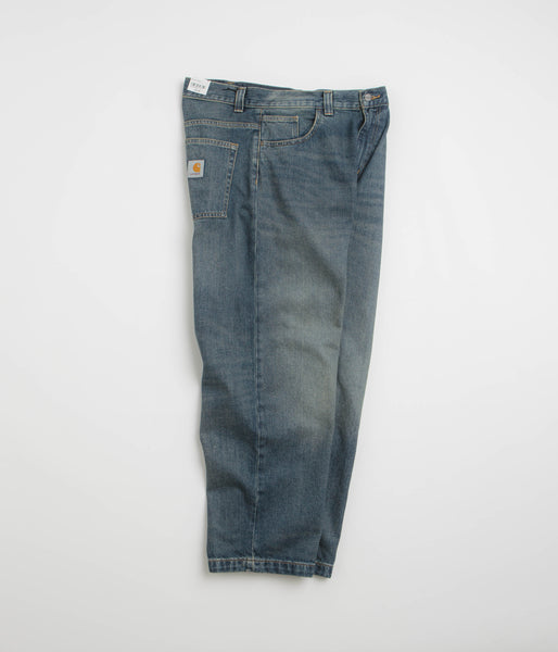 Carhartt Brandon Pants - Blue Worn Used Wash | flatspot