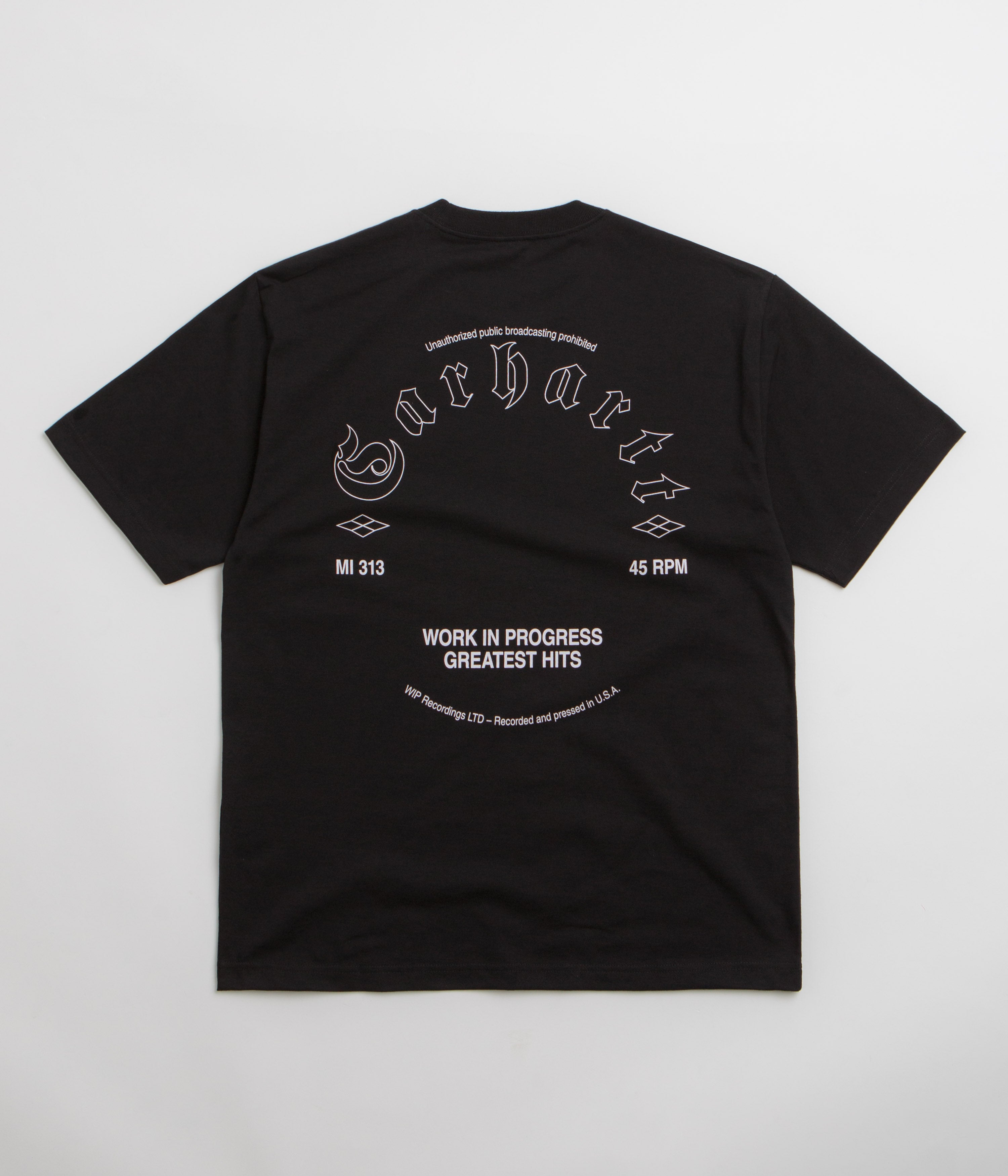 Carhartt Greatest Hits T-Shirt - Black / White | Flatspot