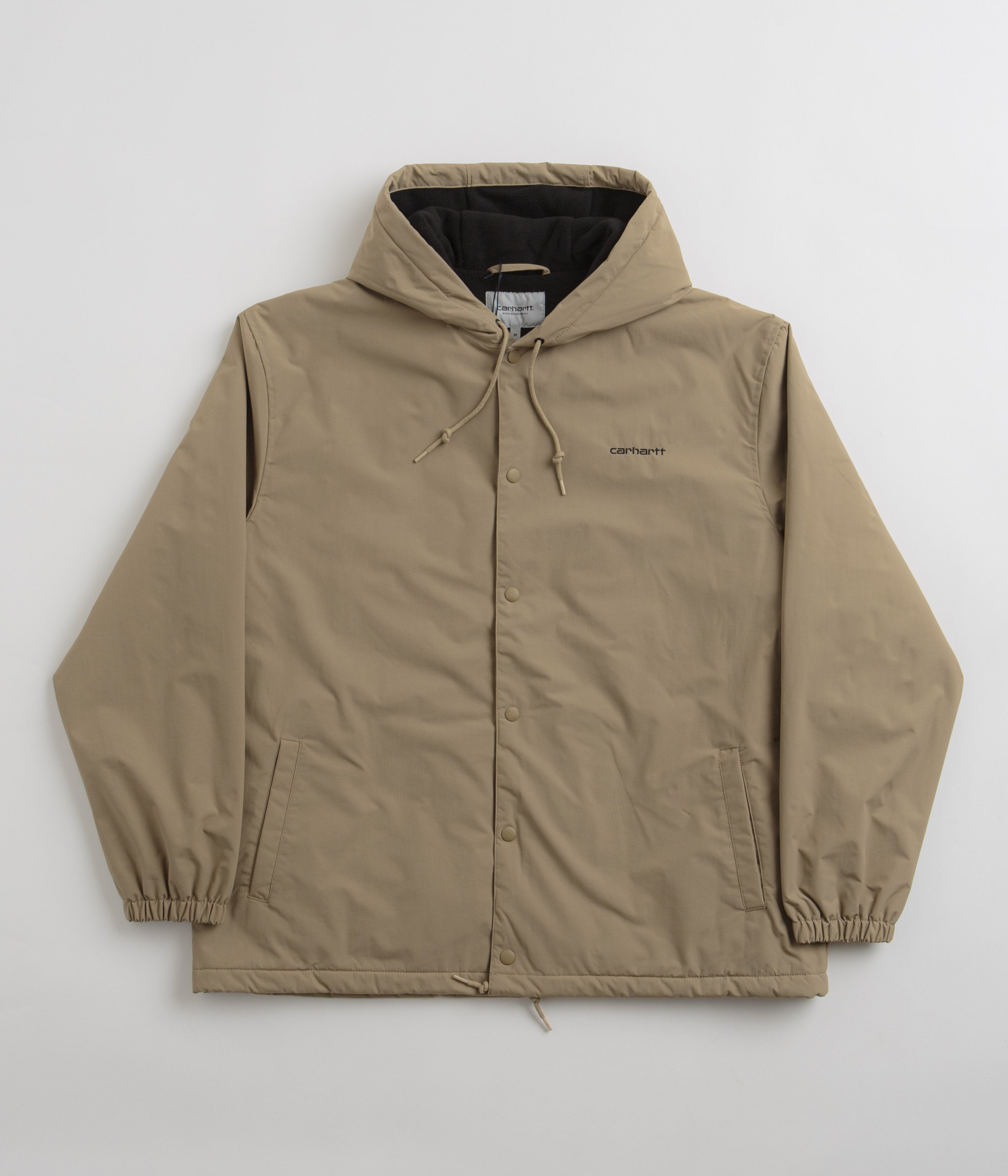 Carhartt Hooded Coach Jacket - Leather / Black | Flatspot