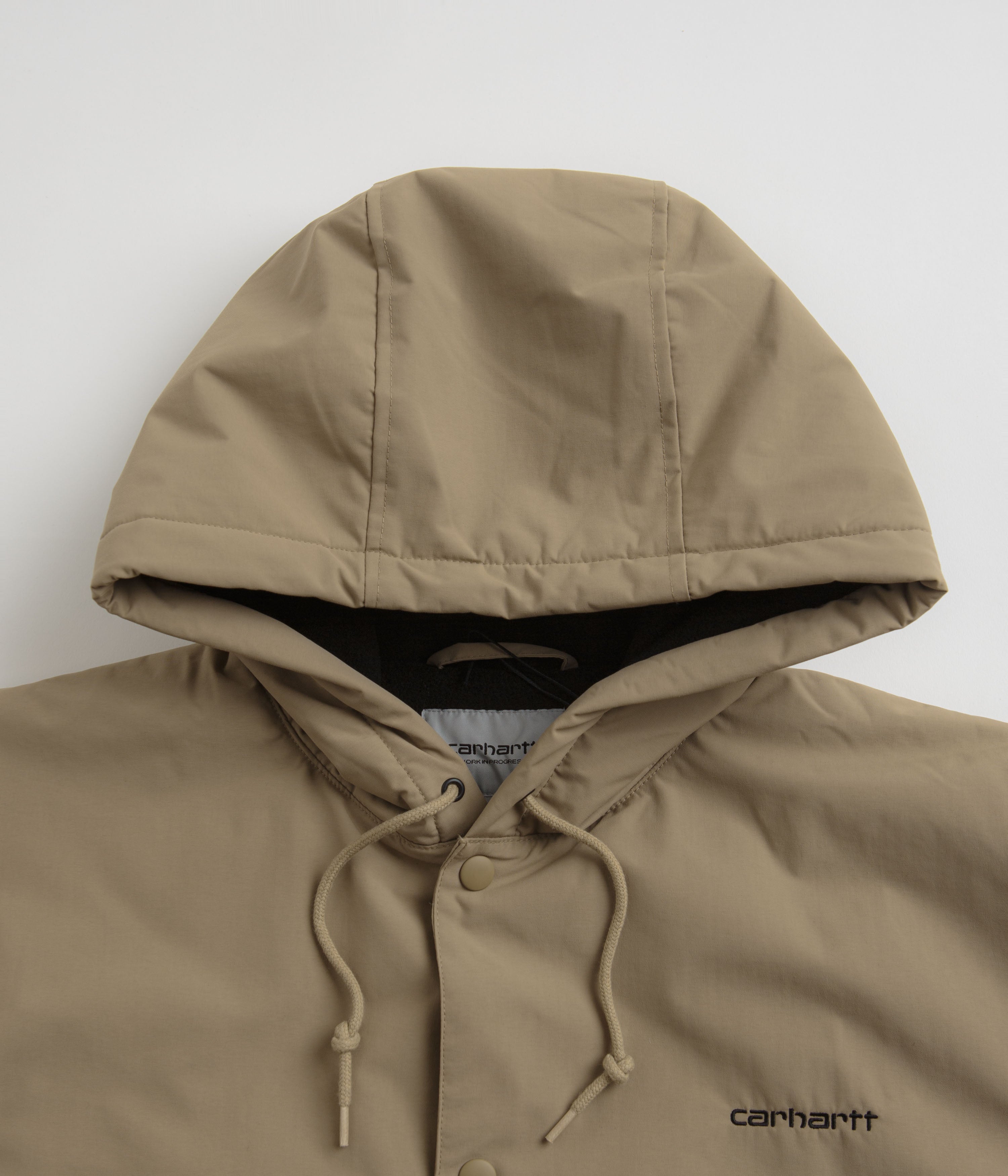 Carhartt Hooded Coach Jacket - Leather / Black | Flatspot