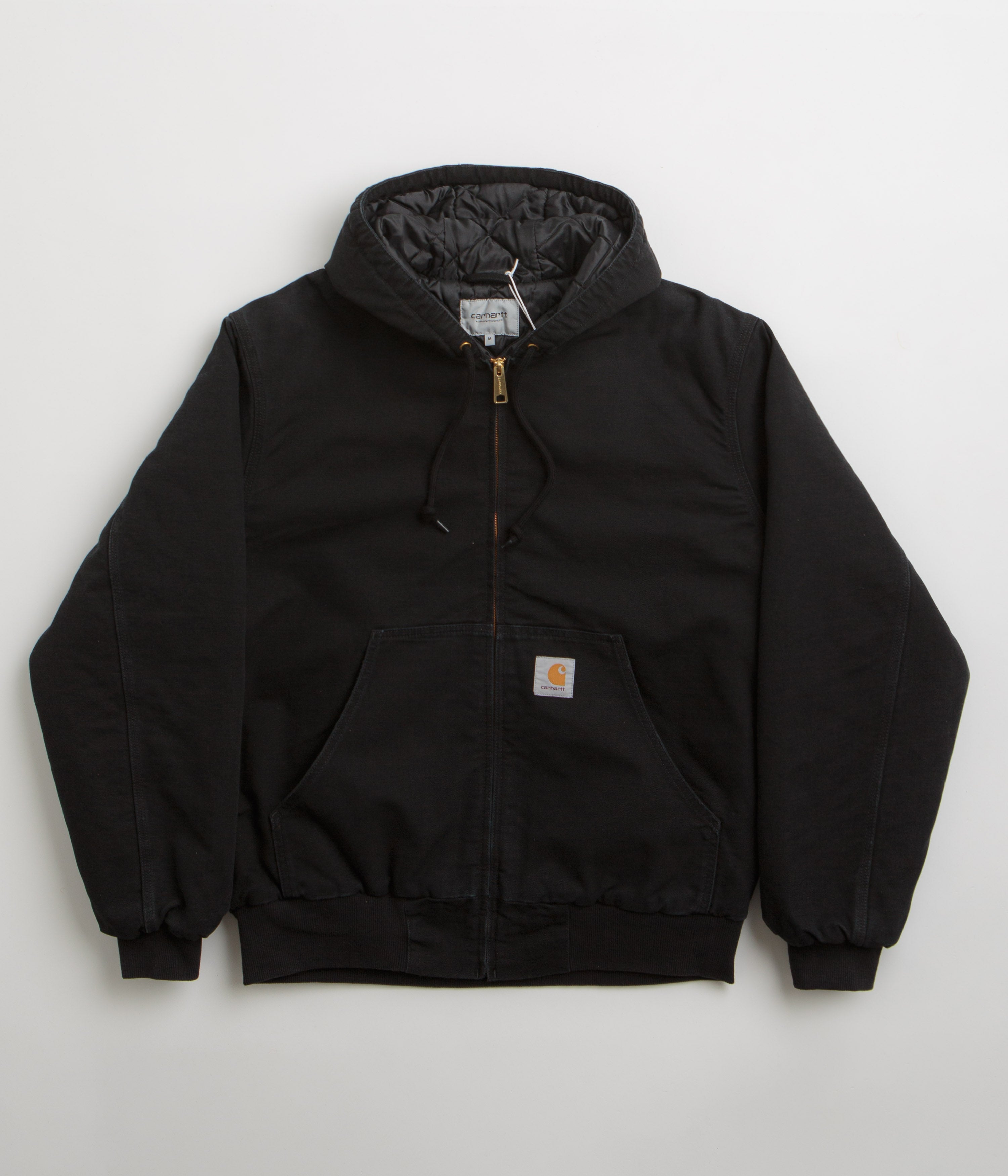 Carhartt OG Active Jacket - Black Stone Washed - Order by 3pm for Free ...
