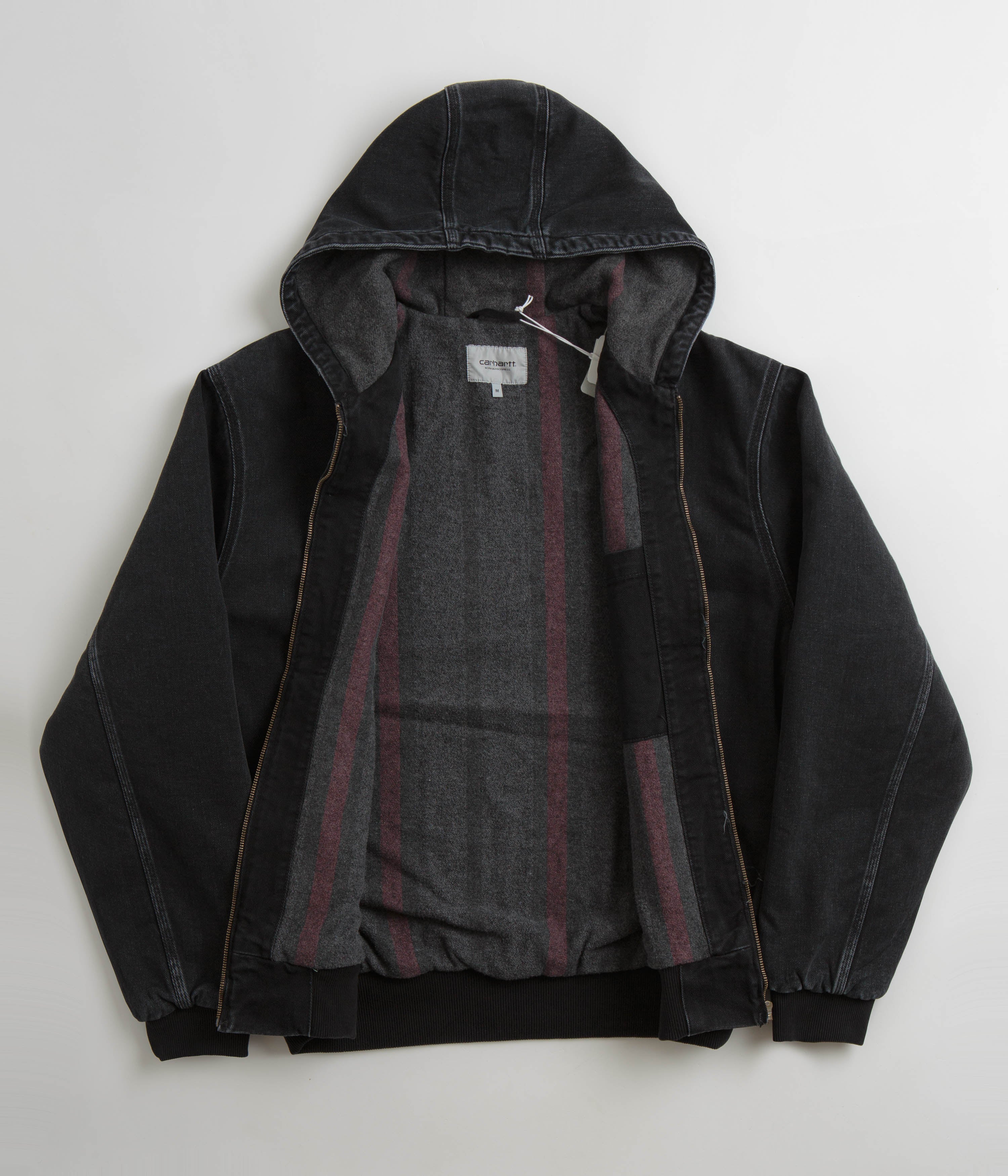 Carhartt OG Active Jacket - Black Stone Washed - Order by 3pm for Free ...