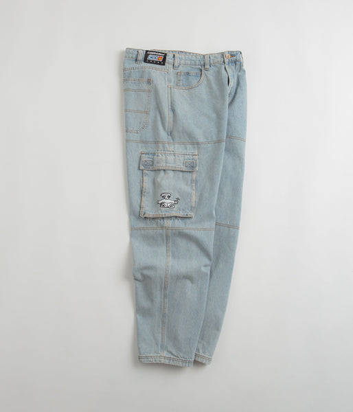 Cash Only Aleka Cargo Jeans - Light Wash | Flatspot