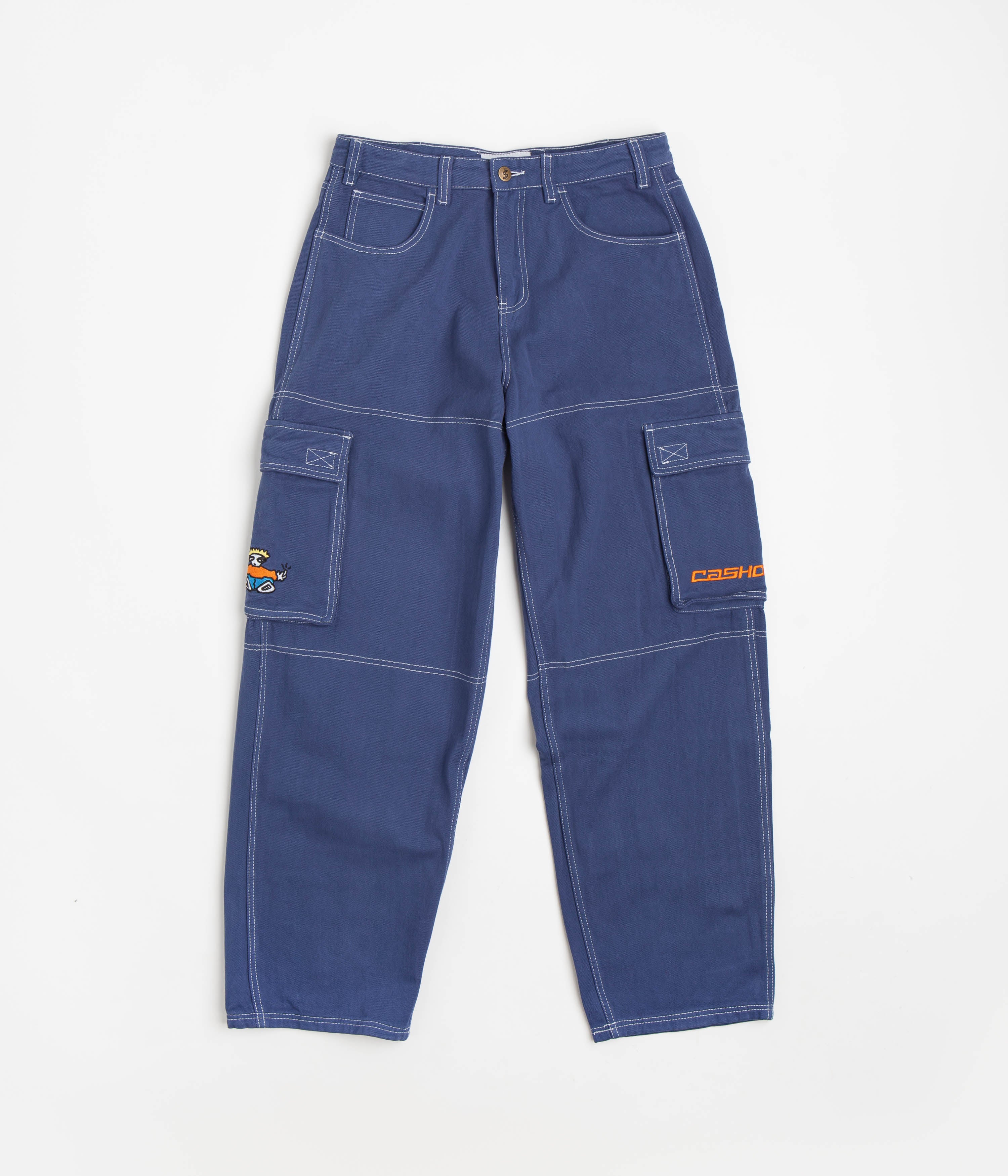 Cash Only Aleka Cargo Jeans - Washed Blue | Flatspot