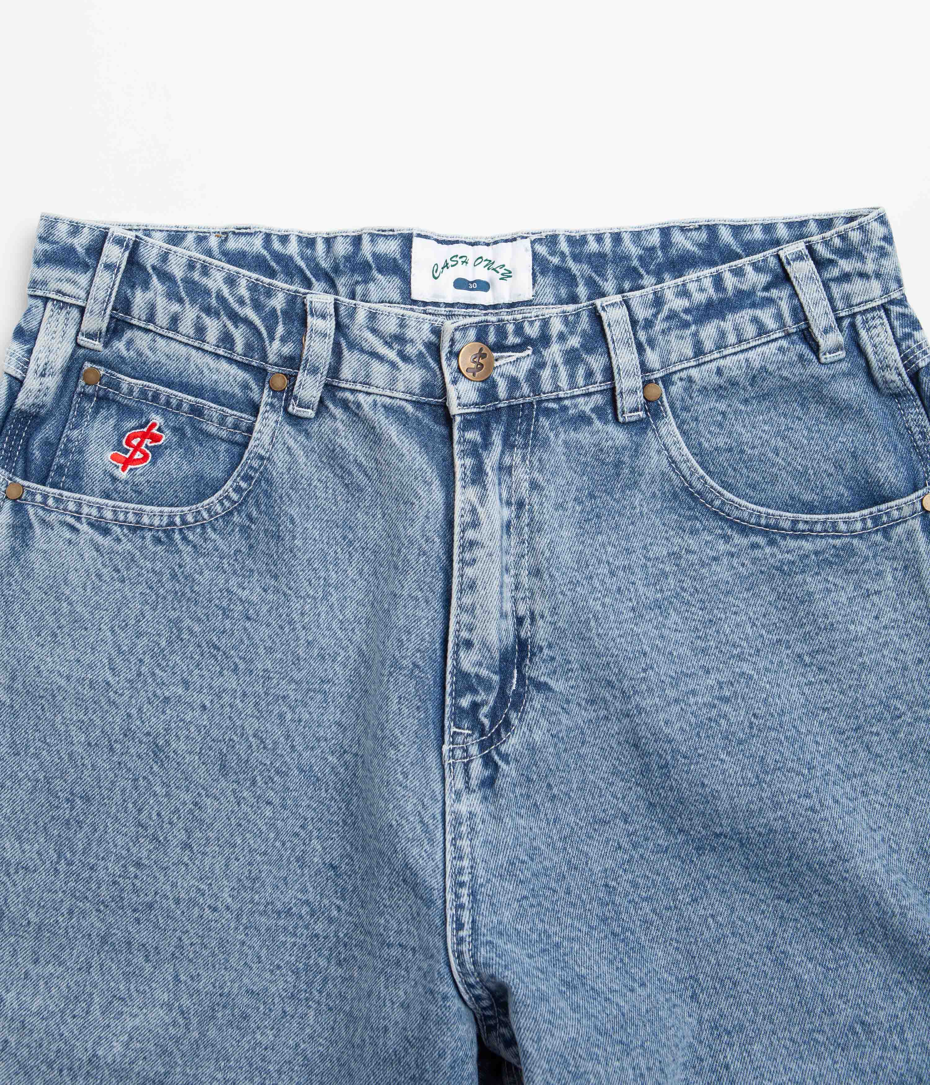 Cash Only All Star Baggy Jeans - Faded Indigo | Flatspot