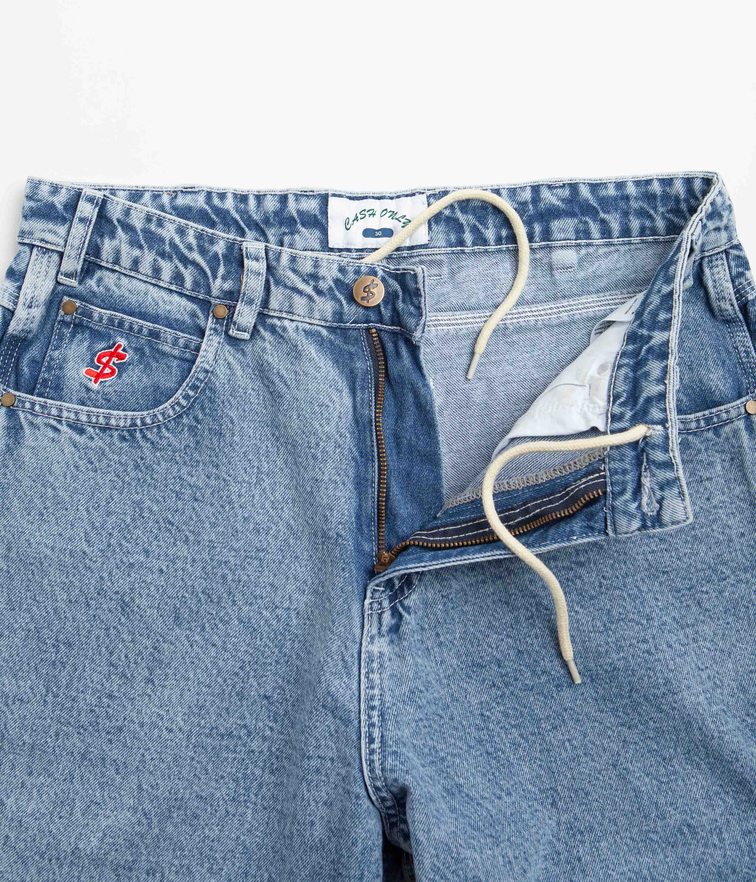 Cash Only All Star Baggy Jeans - Faded Indigo | Flatspot