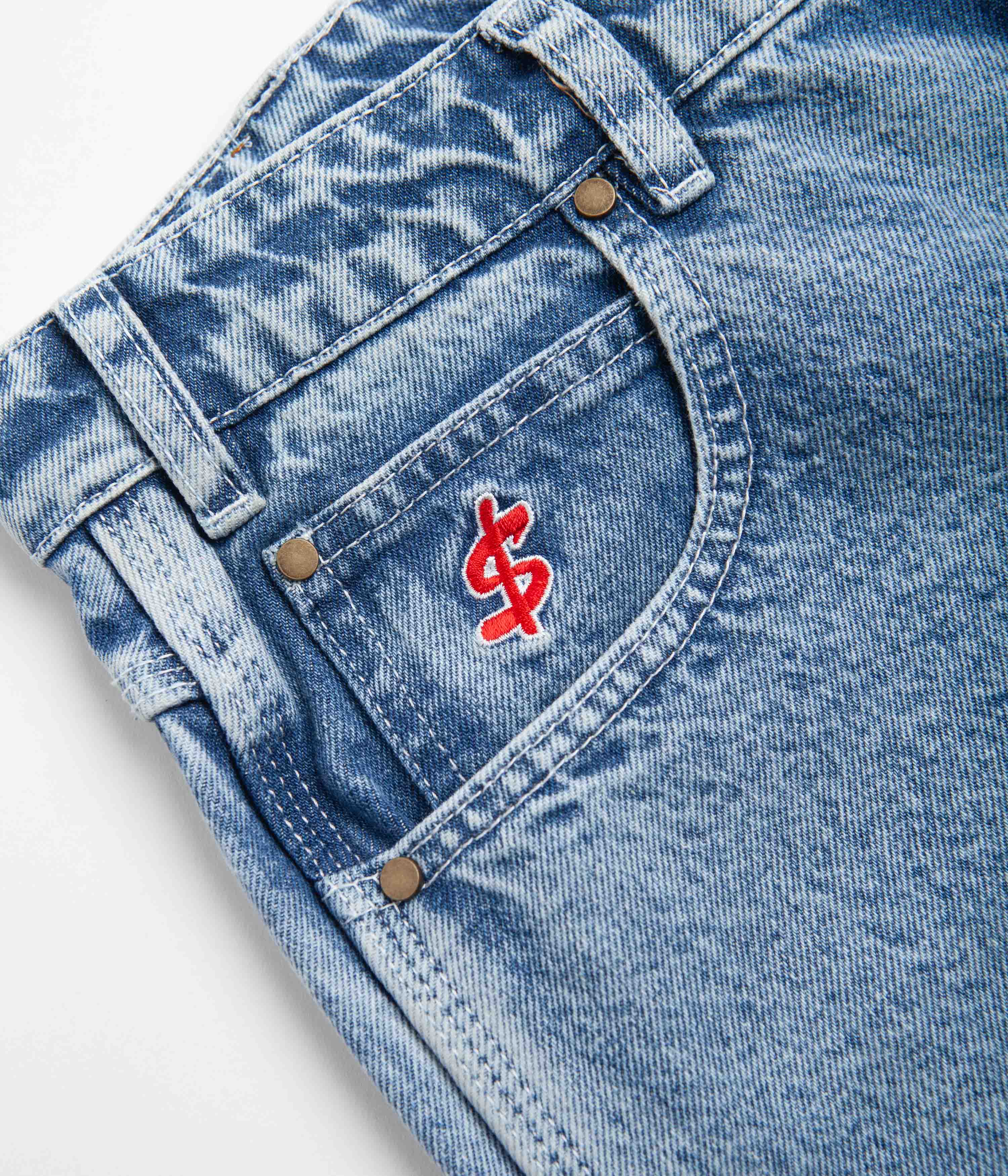 Cash Only All Star Baggy Jeans - Faded Indigo | Flatspot