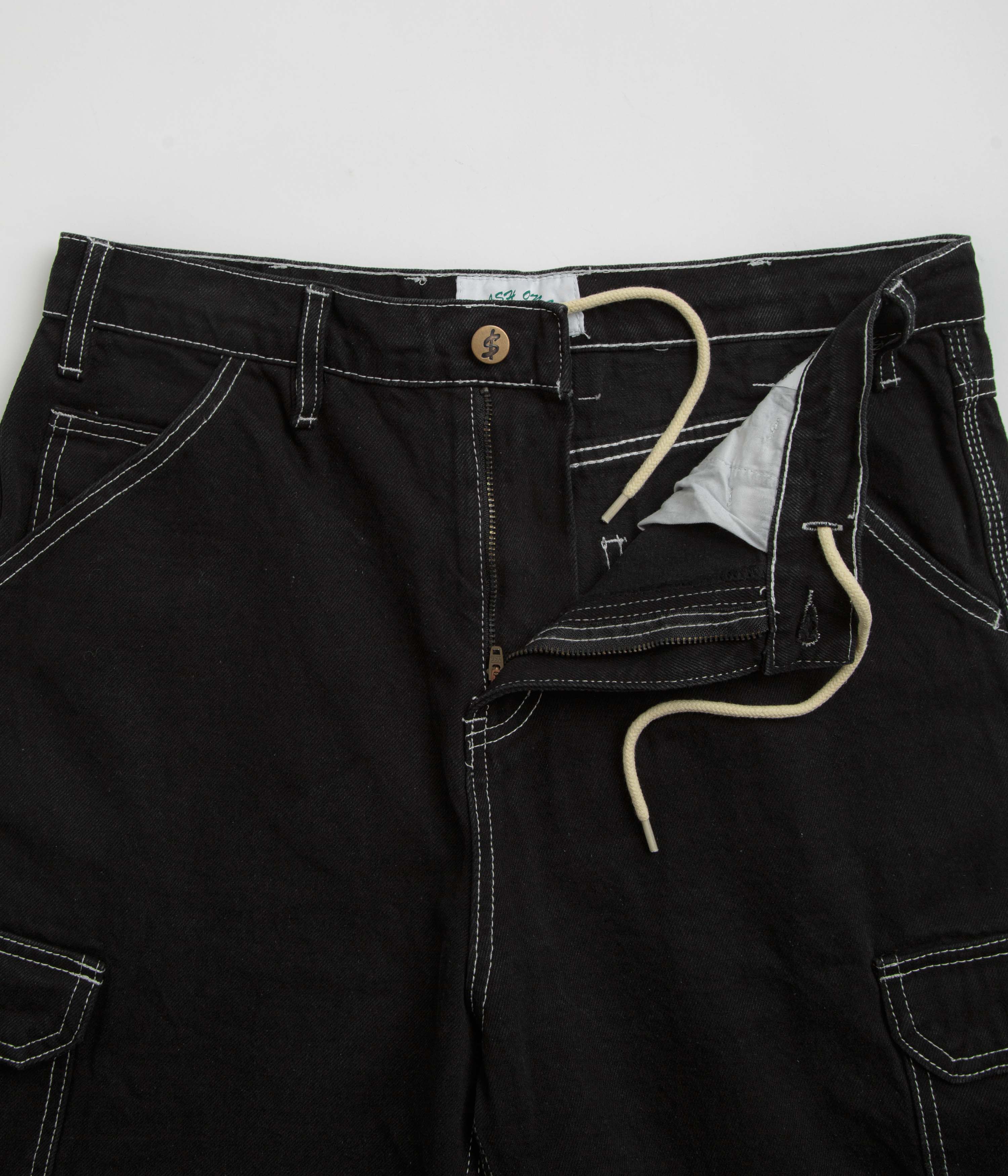 Cash Only Athletics Denim Shorts - Washed Black | Flatspot