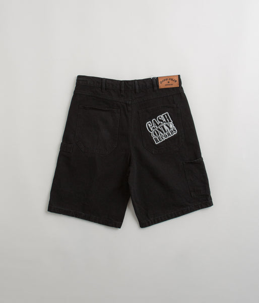 Cash Only Records Denim Shorts - Black | flatspot