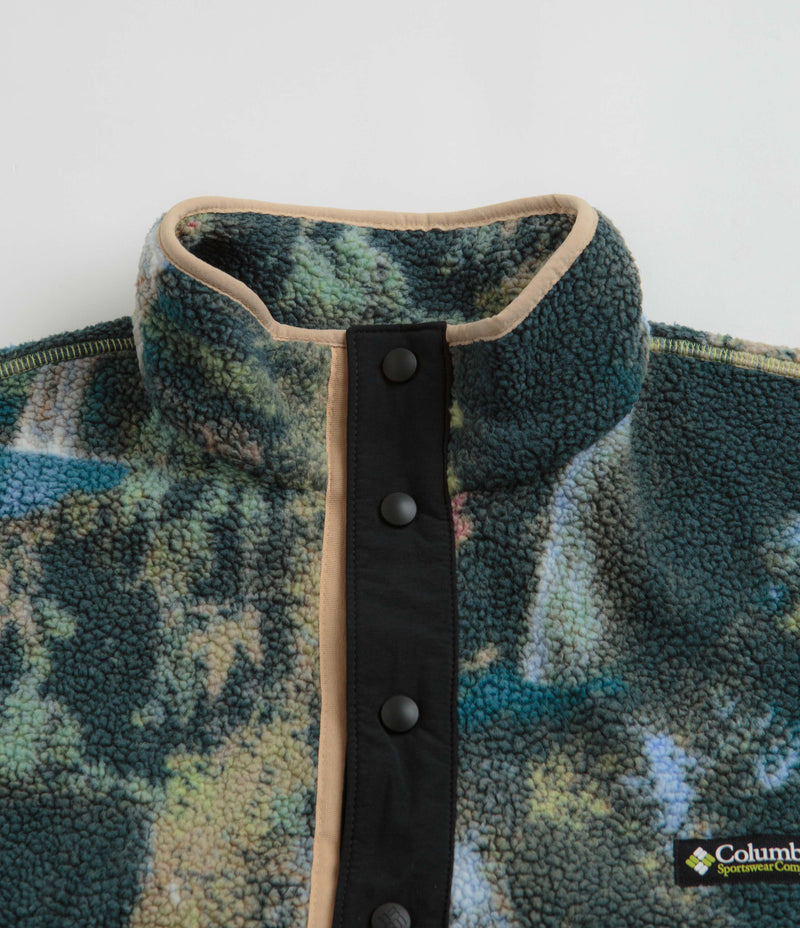Columbia Helvetia Half Snap Fleece - Napa Green Chasing Falls Print ...
