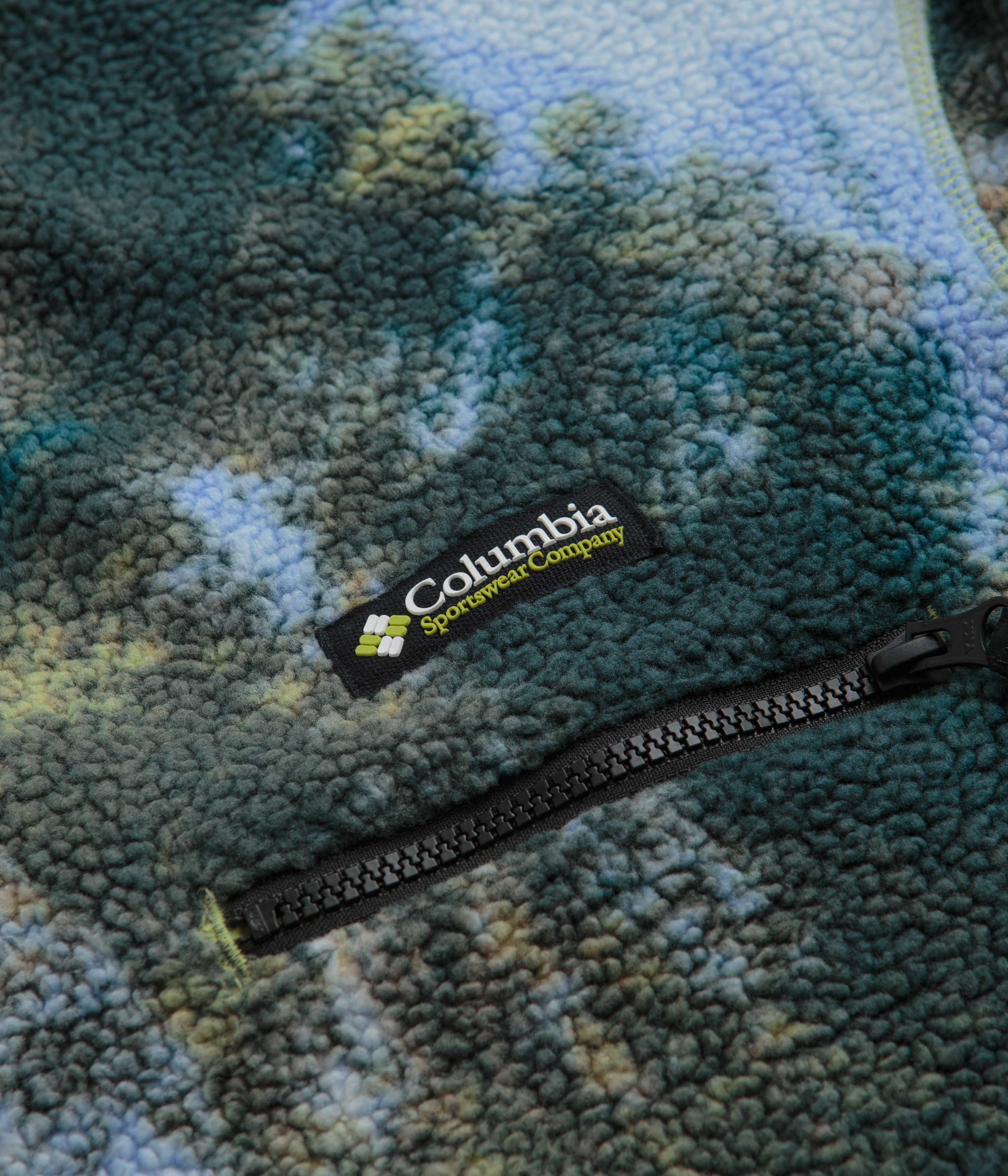 Columbia Helvetia Half Snap Fleece - Napa Green Chasing Falls Print ...
