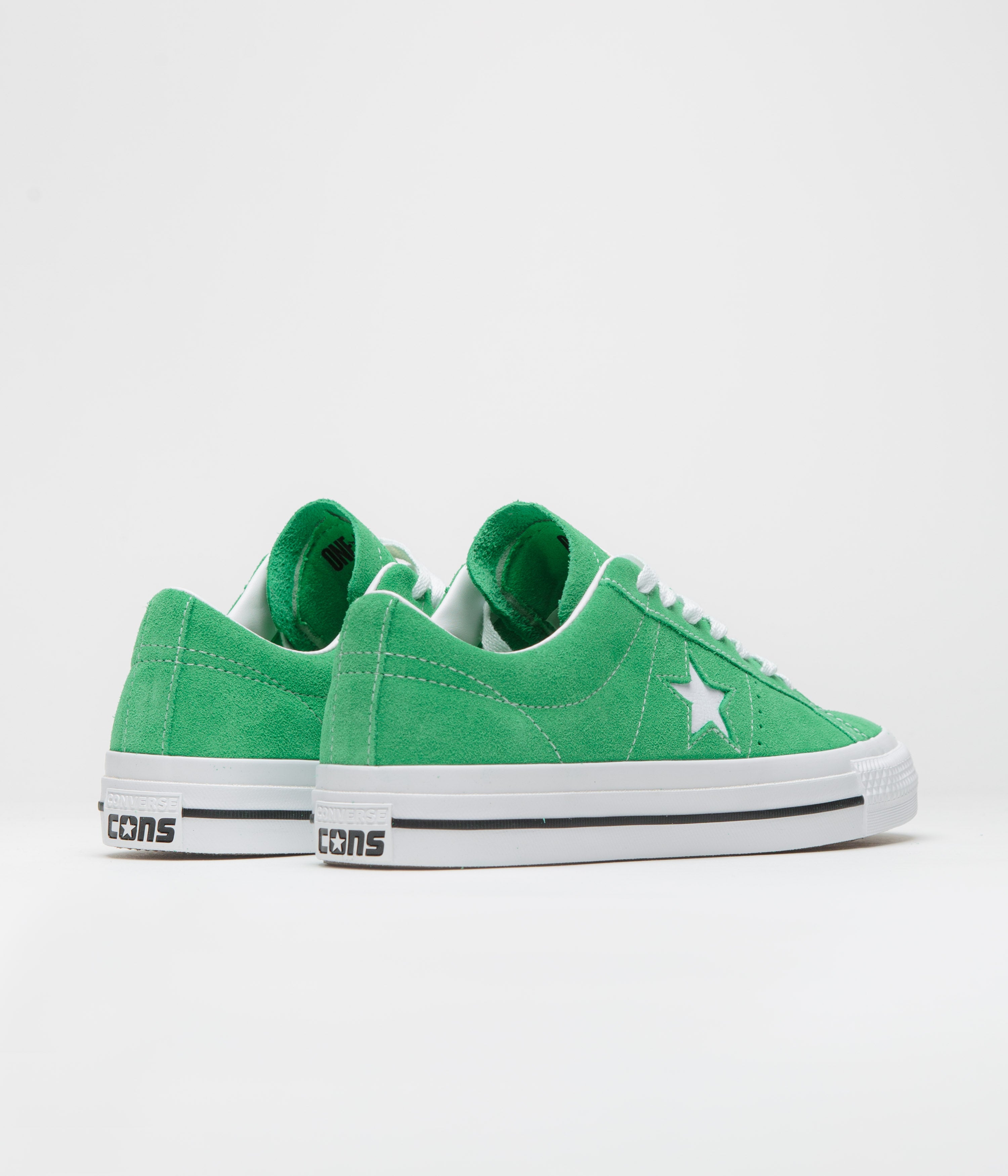 Converse Cons One Star Pro Ox Shoes - Apex Green / White / Black | flatspot